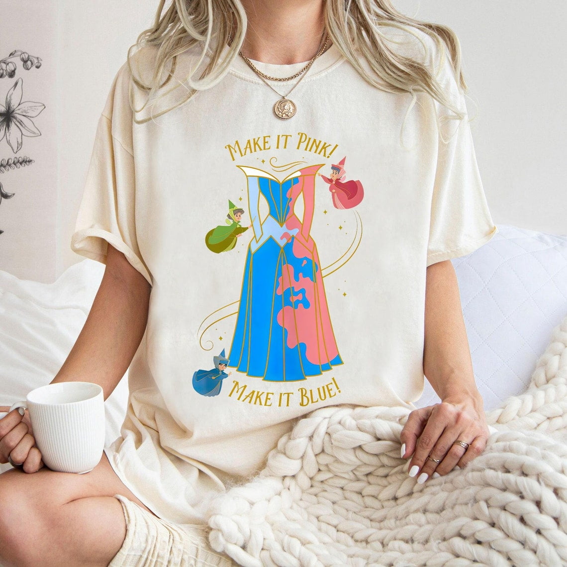 Disney Sleeping Beauty Princess Shirt, Flora, Fauna, Merryweather ...