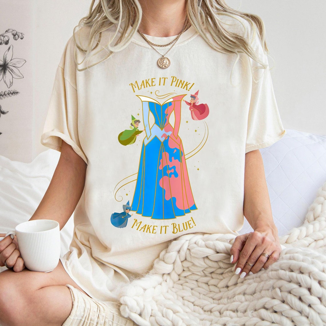 Disney Sleeping Beauty Princess Shirt, Flora, Fauna, Merryweather T ...