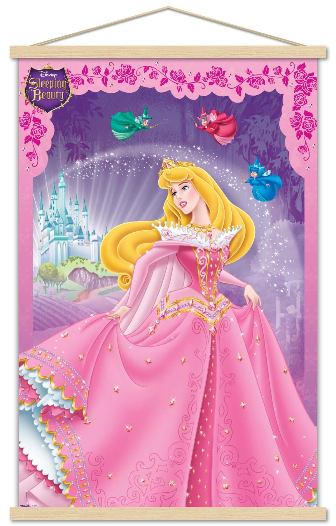 Disney Sleeping Beauty Wall Poster with Wooden Magnetic Frame, 22.375 ...