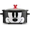 Disney Mickey Mouse Slow Cooker Crockpot, 6 qt, Multicolor with 4 ...