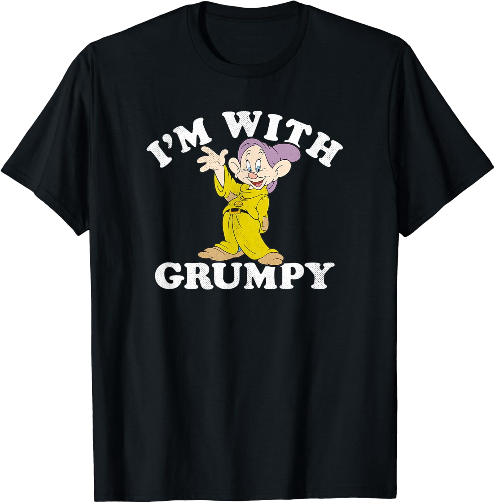 Disney Snow White And The Seven Dwarfs Dopey I'M With Grumpy T-Shirt ...