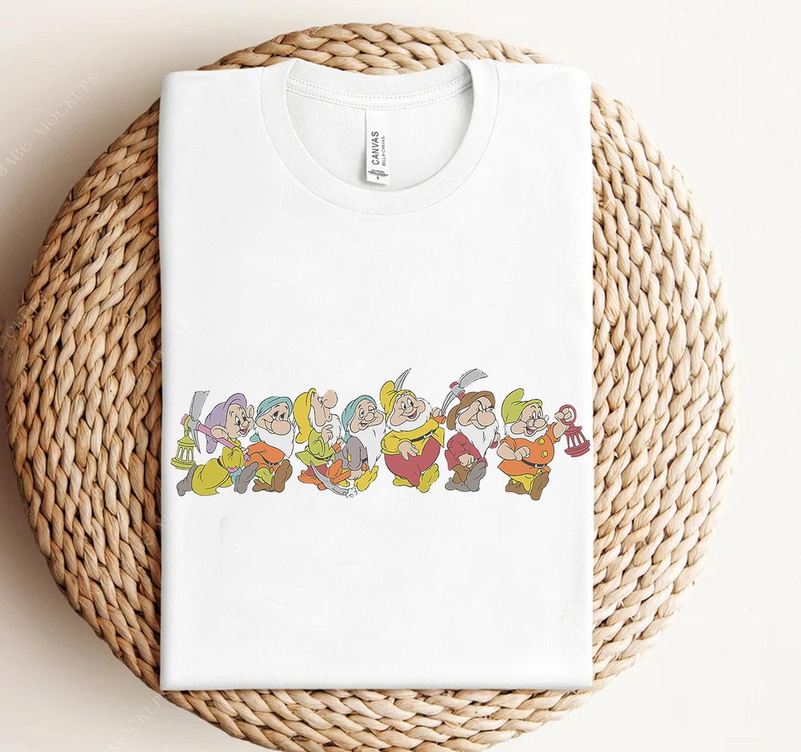 Disney Snow White And The Seven Dwarfs Marching In Line T-Shirt ...