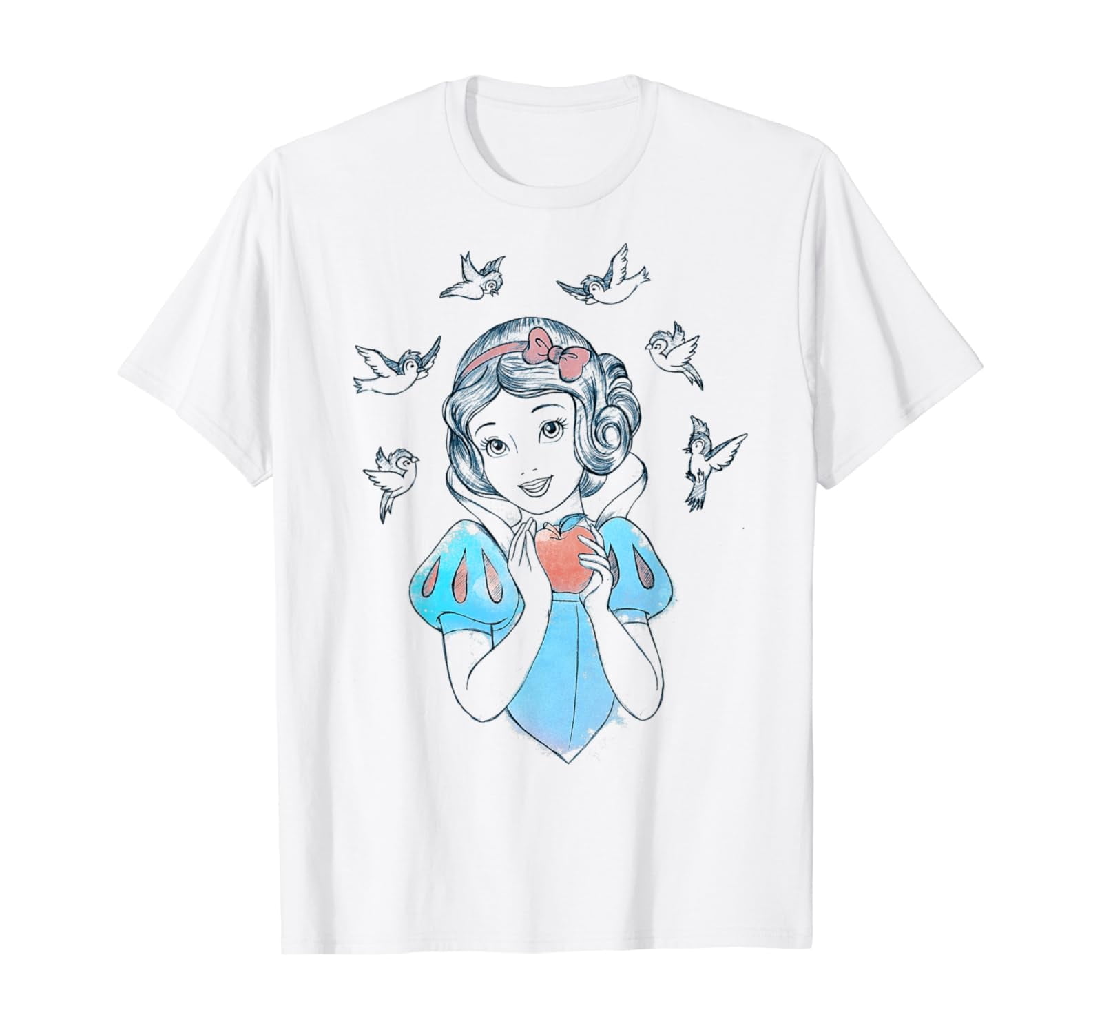 Disney Snow White Birds And Apple Sketch T-Shirt - Walmart.com