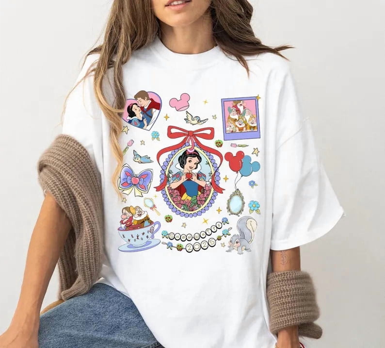 Disney Snow White Movie Coquette Bows Princess Apple Poison Forest T ...