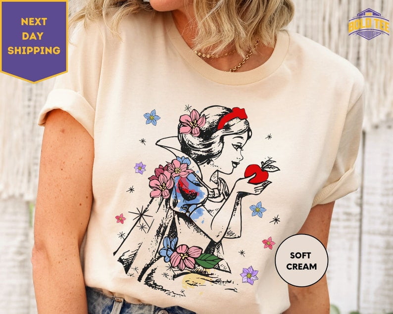 Disney Snow White Princess Sketch Retro Shirt, Snow White & the Seven ...