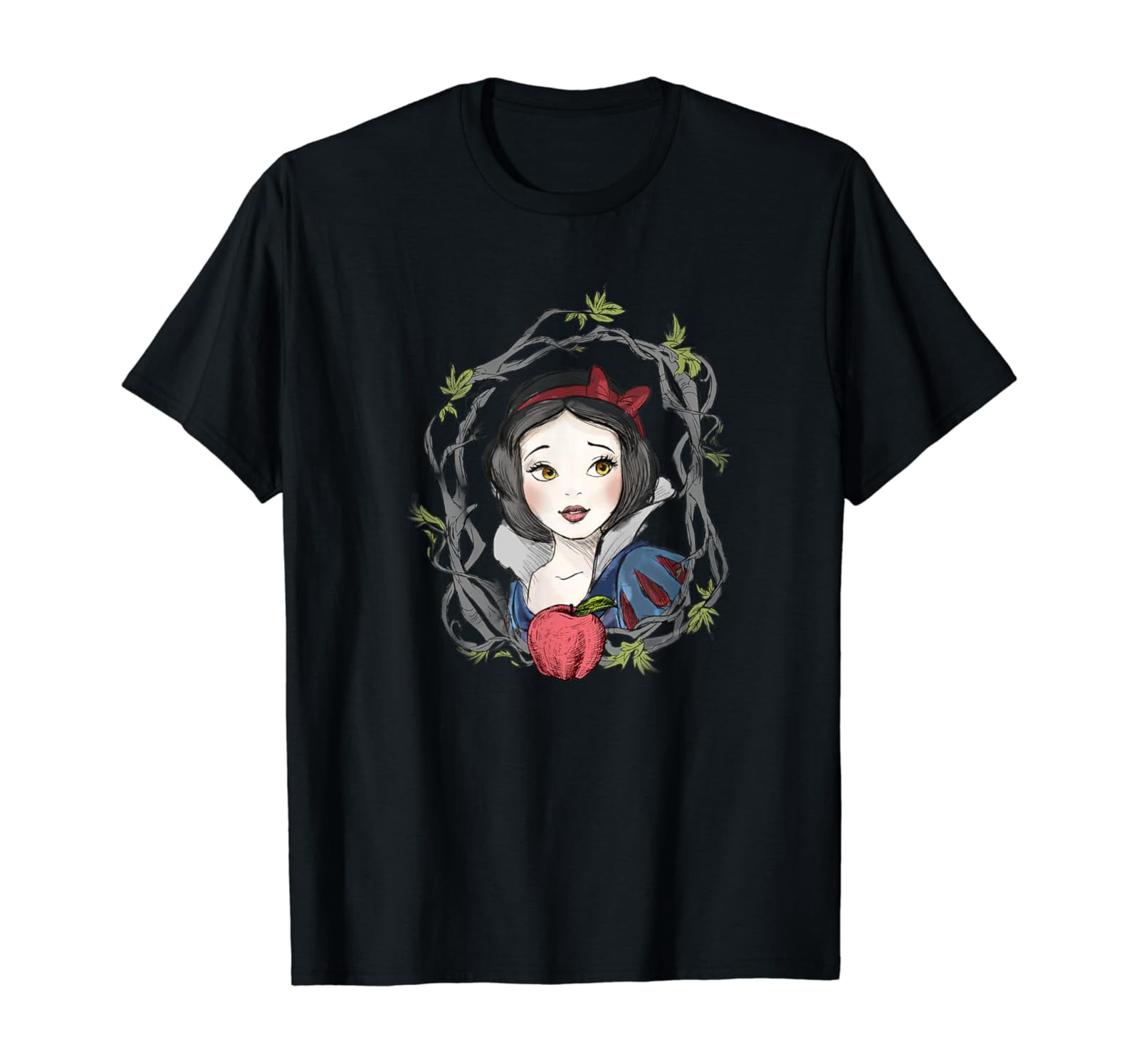 Disney Snow White Snow White Apple Branch Border T-Shirt - Walmart.com