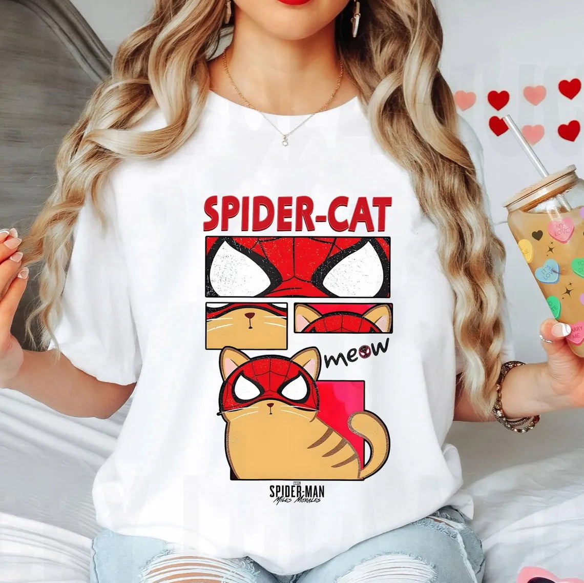 Disney Spider Cat Cute Spider Man T-Shirt - Walmart.com
