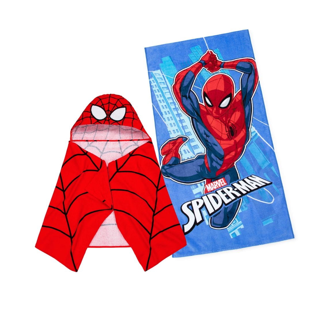 Disney Spiderman Hooded Towel & Beach Towel Set - Walmart.com
