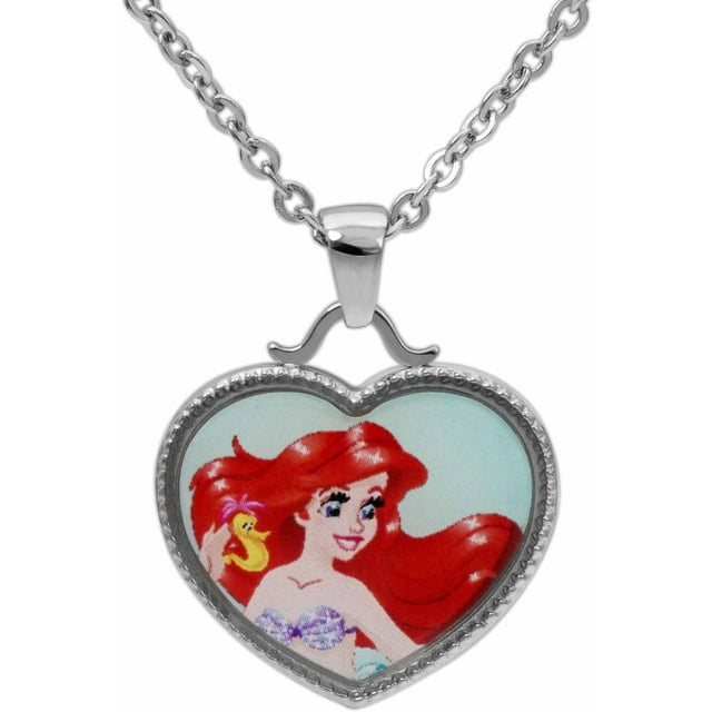 Disney Stainless Steel Princess Ariel Pendant, 18" Chain - Walmart.com