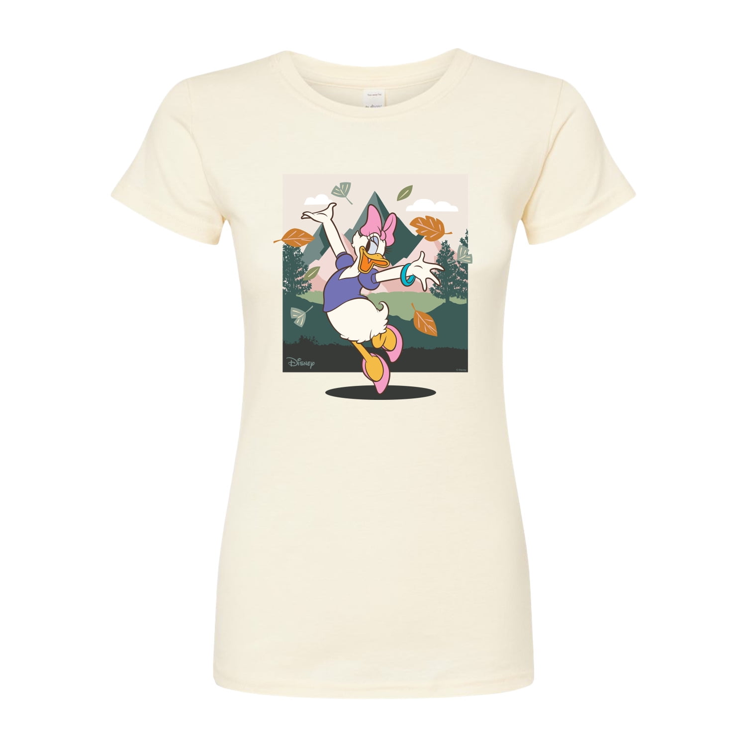 Disney Standard - Daisy With Leaves - Juniors Fitted Graphic T-Shirt ...