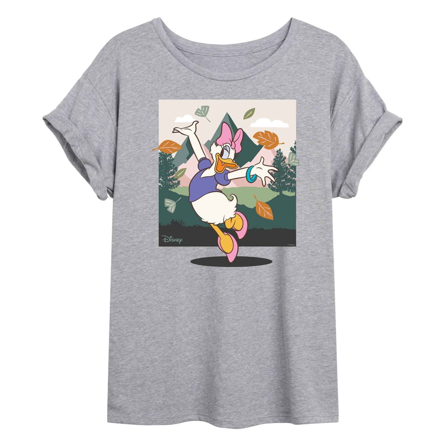 Disney Standard - Daisy With Leaves - Juniors Ideal Flowy Muscle T ...