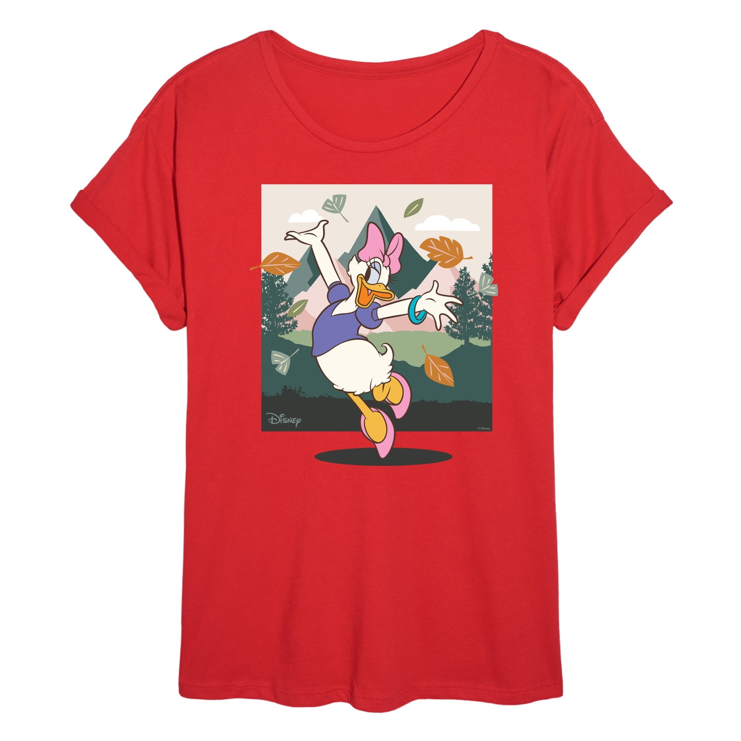 Disney Standard - Daisy With Leaves - Juniors Ideal Flowy Muscle T ...