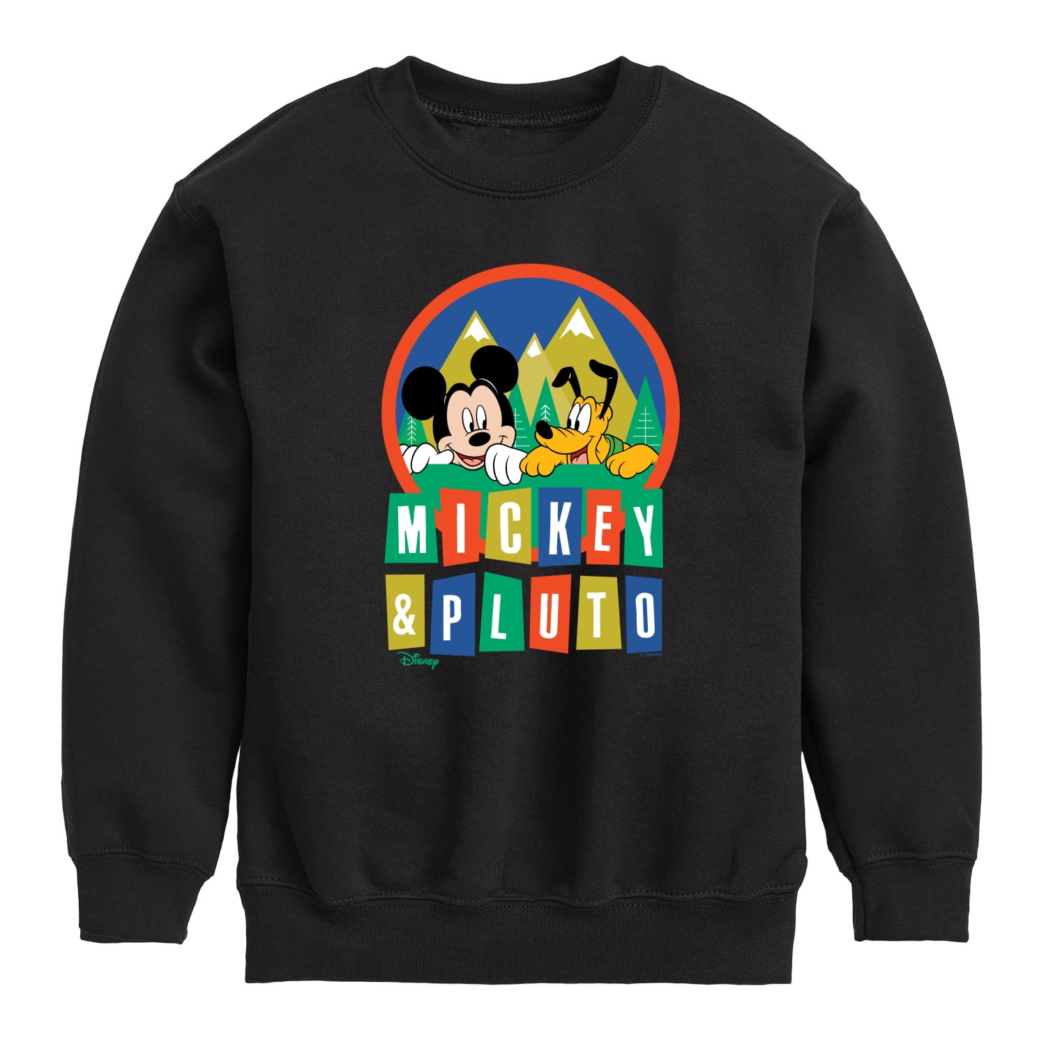 Disney Standard - Mickey And Pluto - Toddler & Youth Crewneck Fleece ...