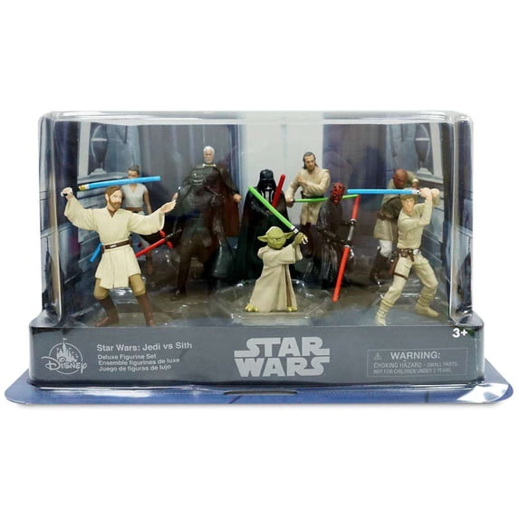 Star Wars Deluxe 10-Piece Play Set: Jedi vs Sith with Darth Vader ...