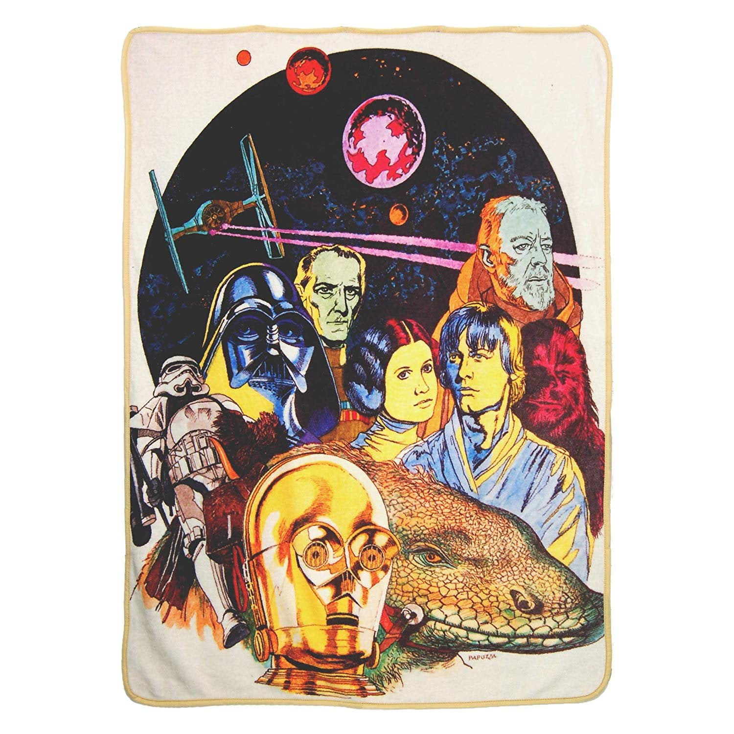 Disney Star Wars, "Retro Collage" Micro Raschel Throw Blanket, 46" x 60 ...