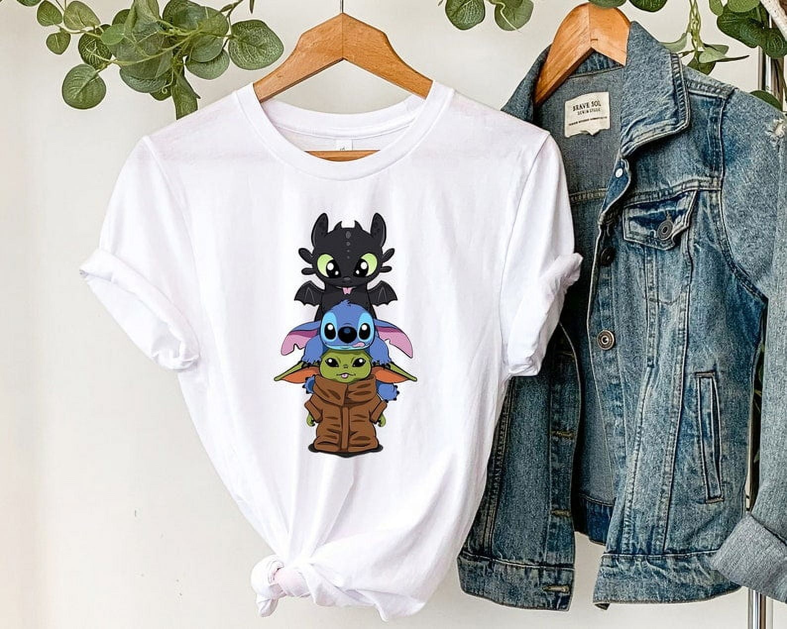 Disney Stich Toothless Baby Yoda Shirt, Night Fury Toothless Shirt ...