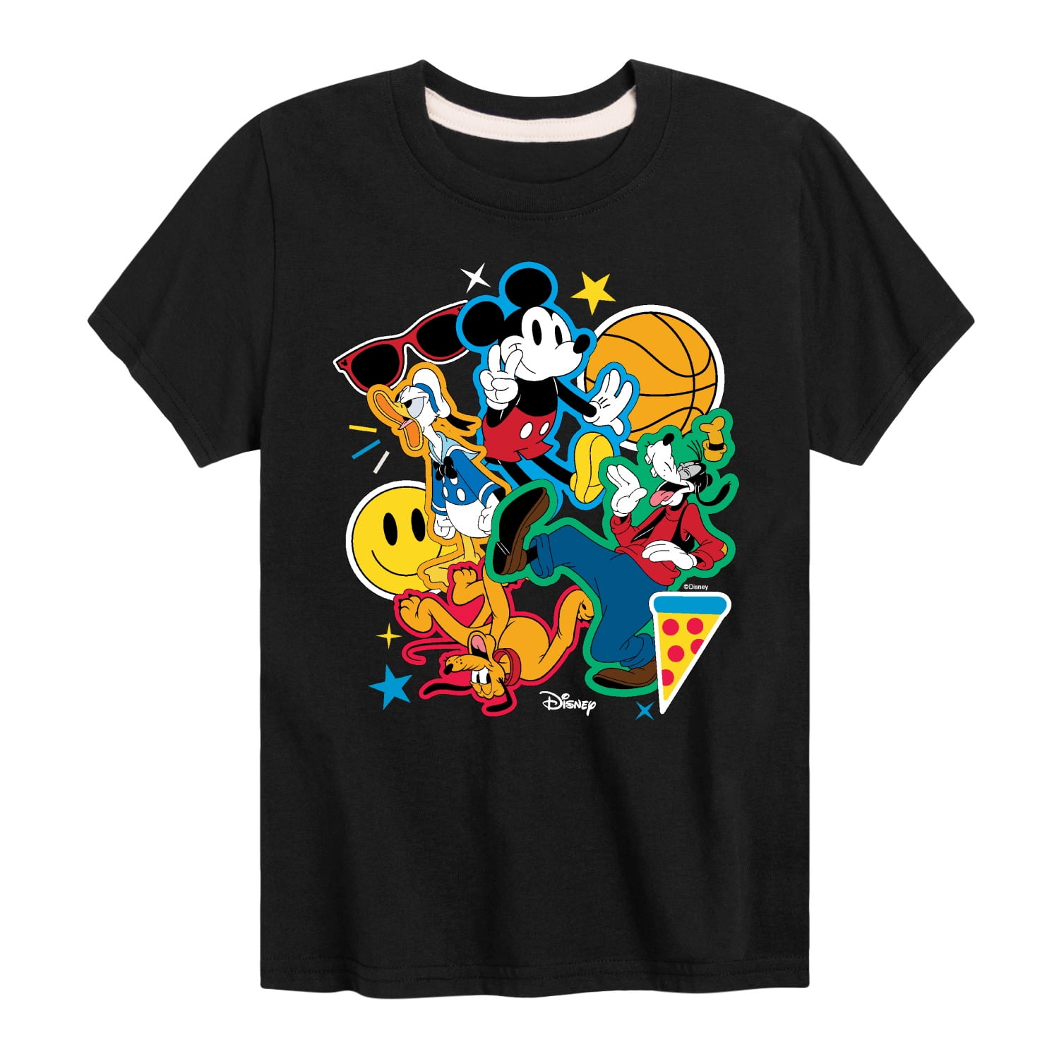 Disney - Sticker Collage - Toddler & Youth Short Sleeve Graphic T-Shirt ...