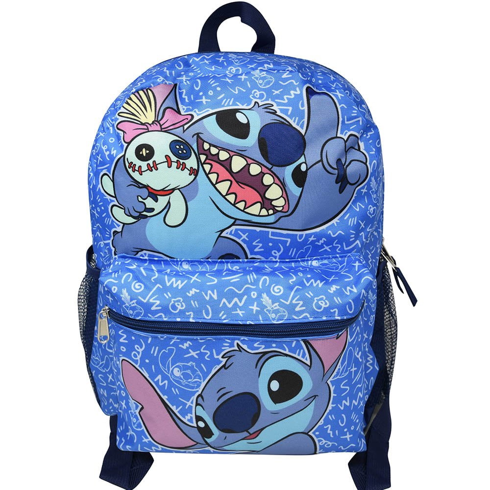 Disney Stitch 16" Backpack With 2 Mesh Side Pockets - Walmart.com