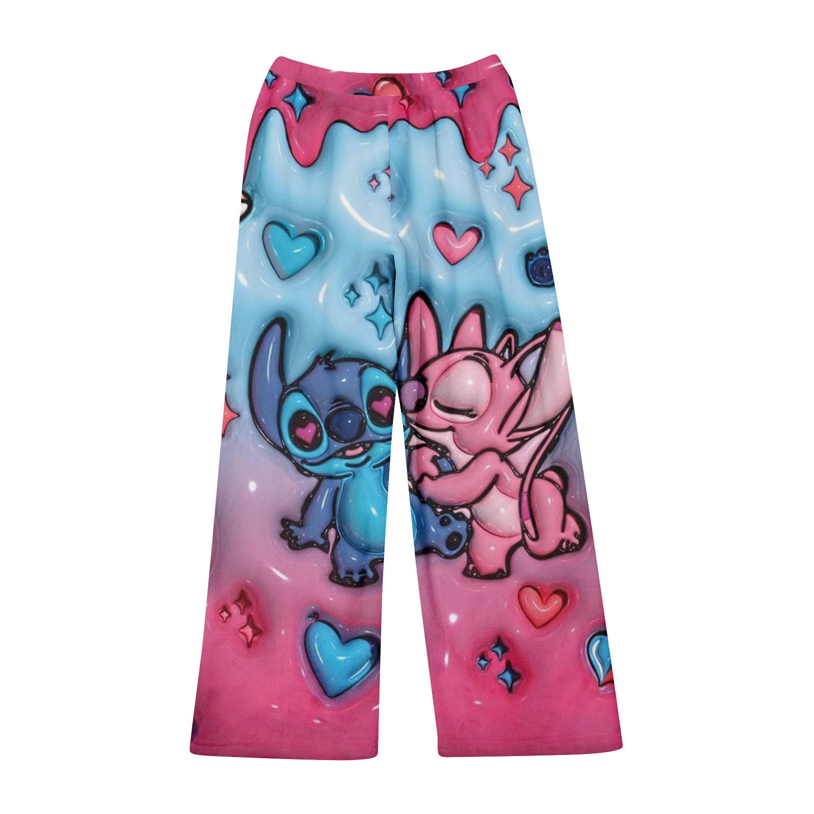 Disney Stitch 2 Piece Button Up Shirt and Short Set or Lounge Pants ...