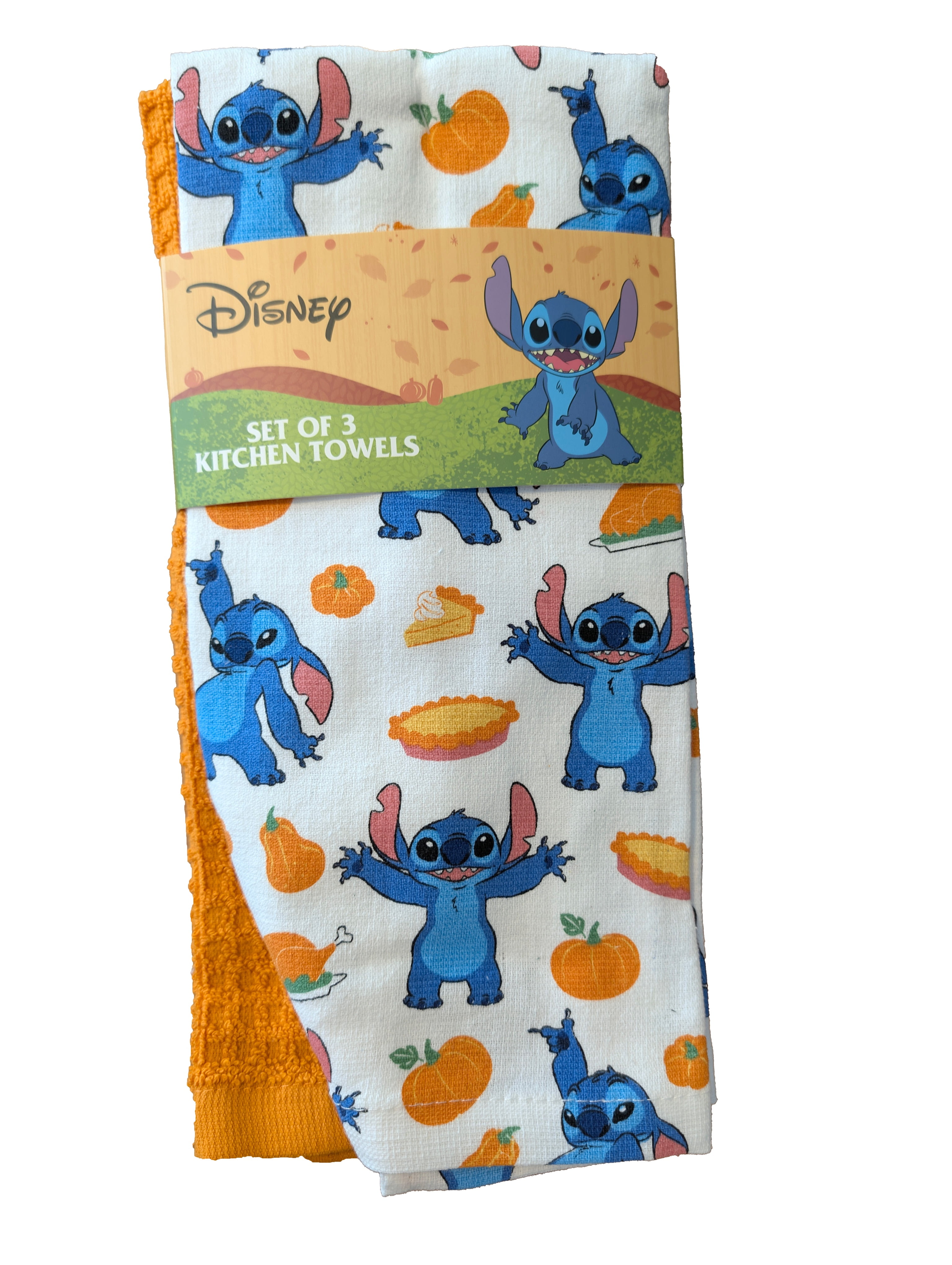 Disney Stitch 3 Pack 100% Cotton Kitchen Towels Autumn Pumpkin Pies ...