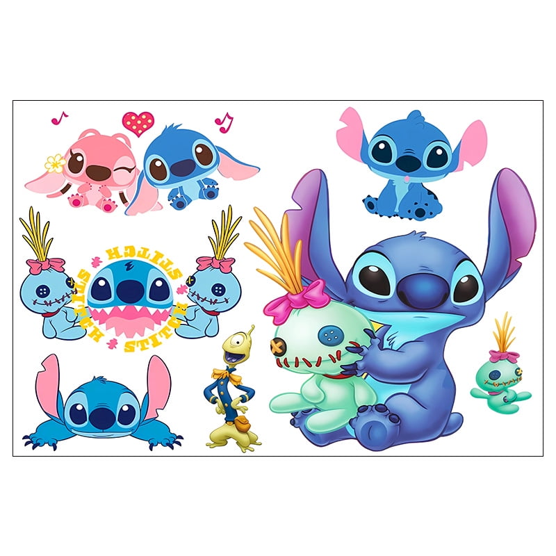 Disney Stitch 3D Wall Stickers Children's Wall Stickers Cartoon Paper ...