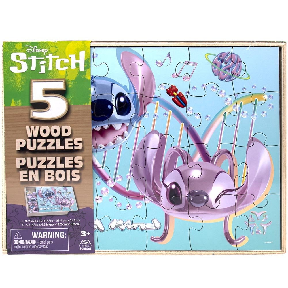 Disney Stitch 5pk Wood Puzzle - Walmart.com