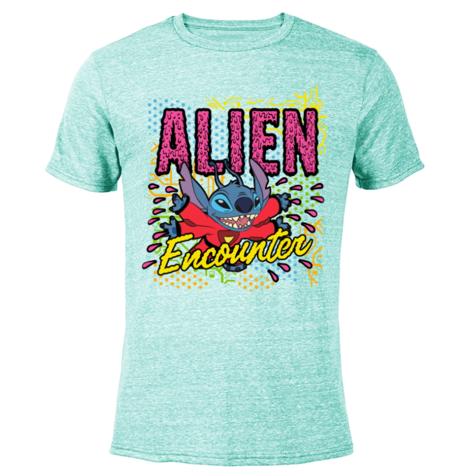 Disney Stitch Alien Encounter - Short Sleeve Blended T-Shirt for Adults ...