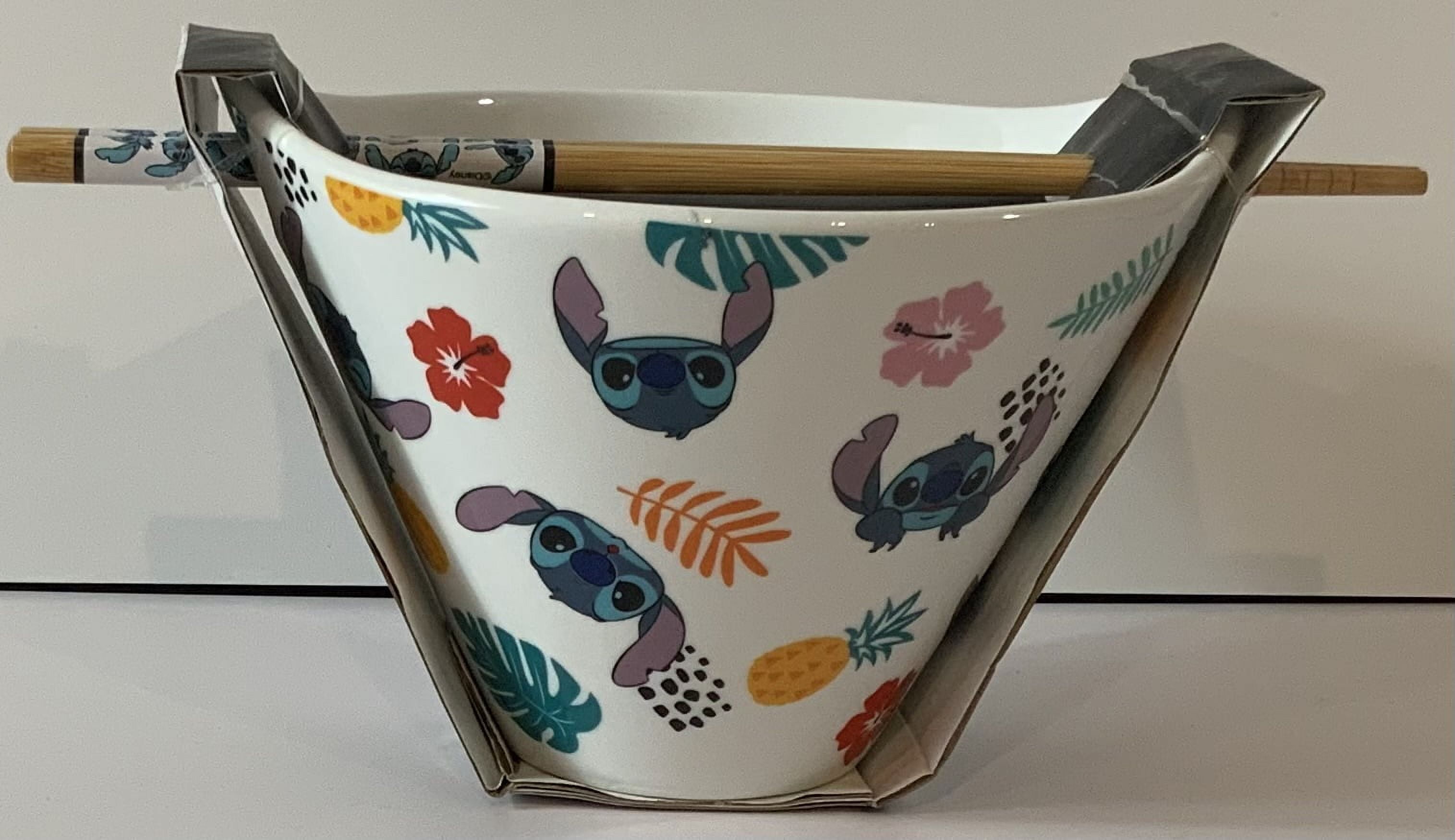 Disney Stitch Aloha Hawaii Ramen Noodle Bowl with matching Chop sticks ...