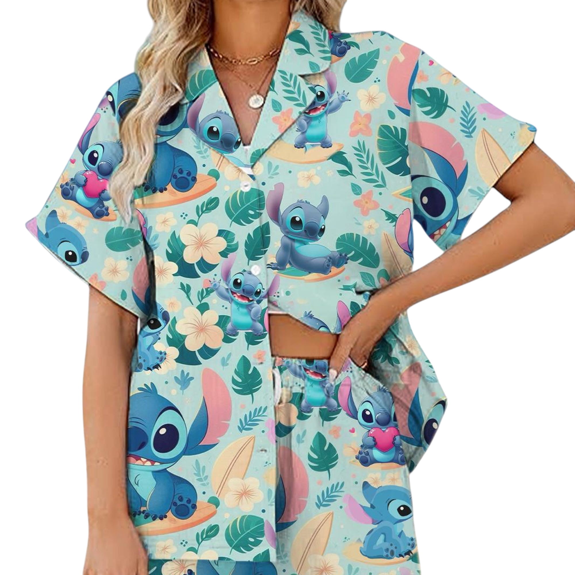 Disney Stitch Aloha Hawaiian Shirt, Lilo and Stitch Summer Tee ...