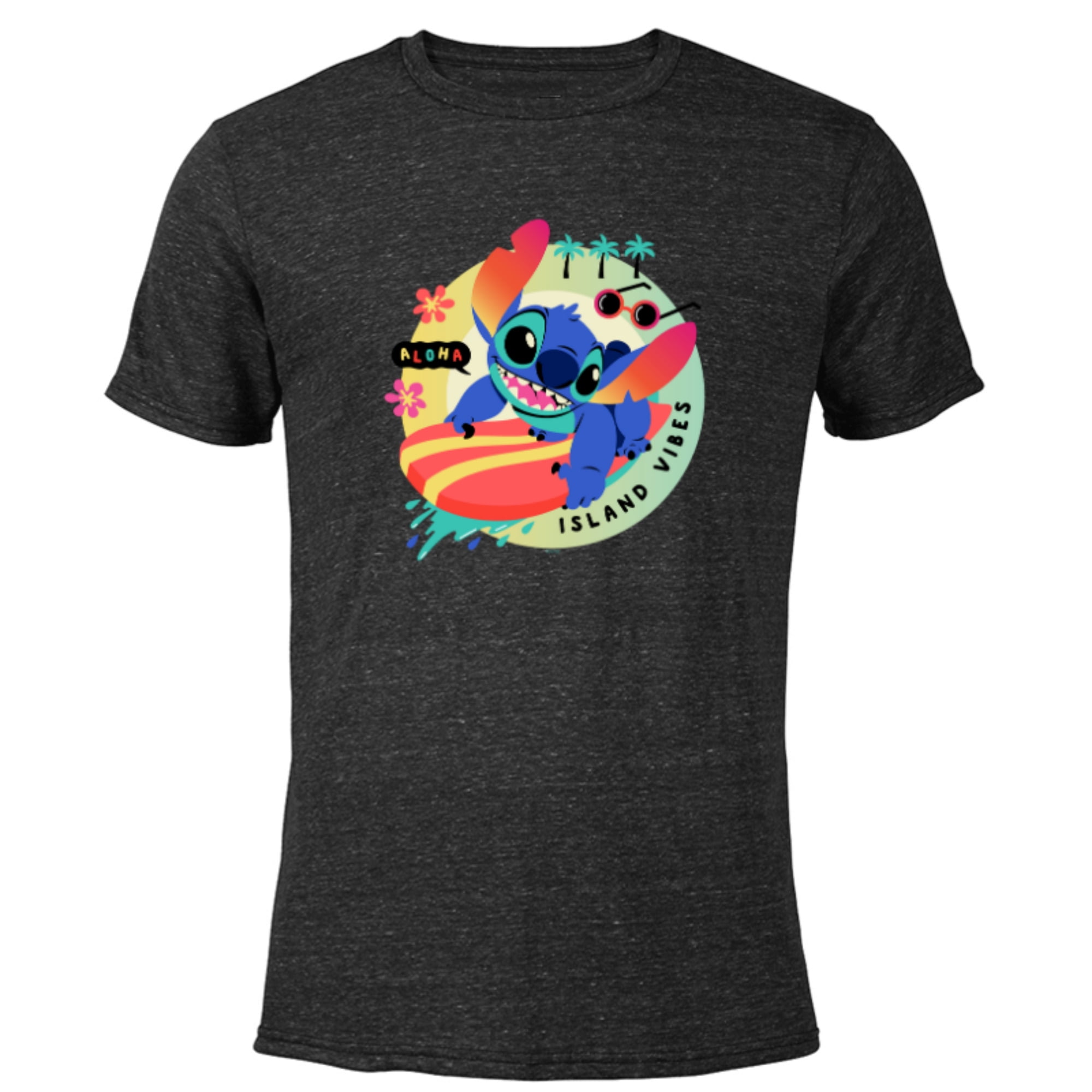 Disney Stitch Aloha Island Vibes - Short Sleeve Blended T-Shirt for ...