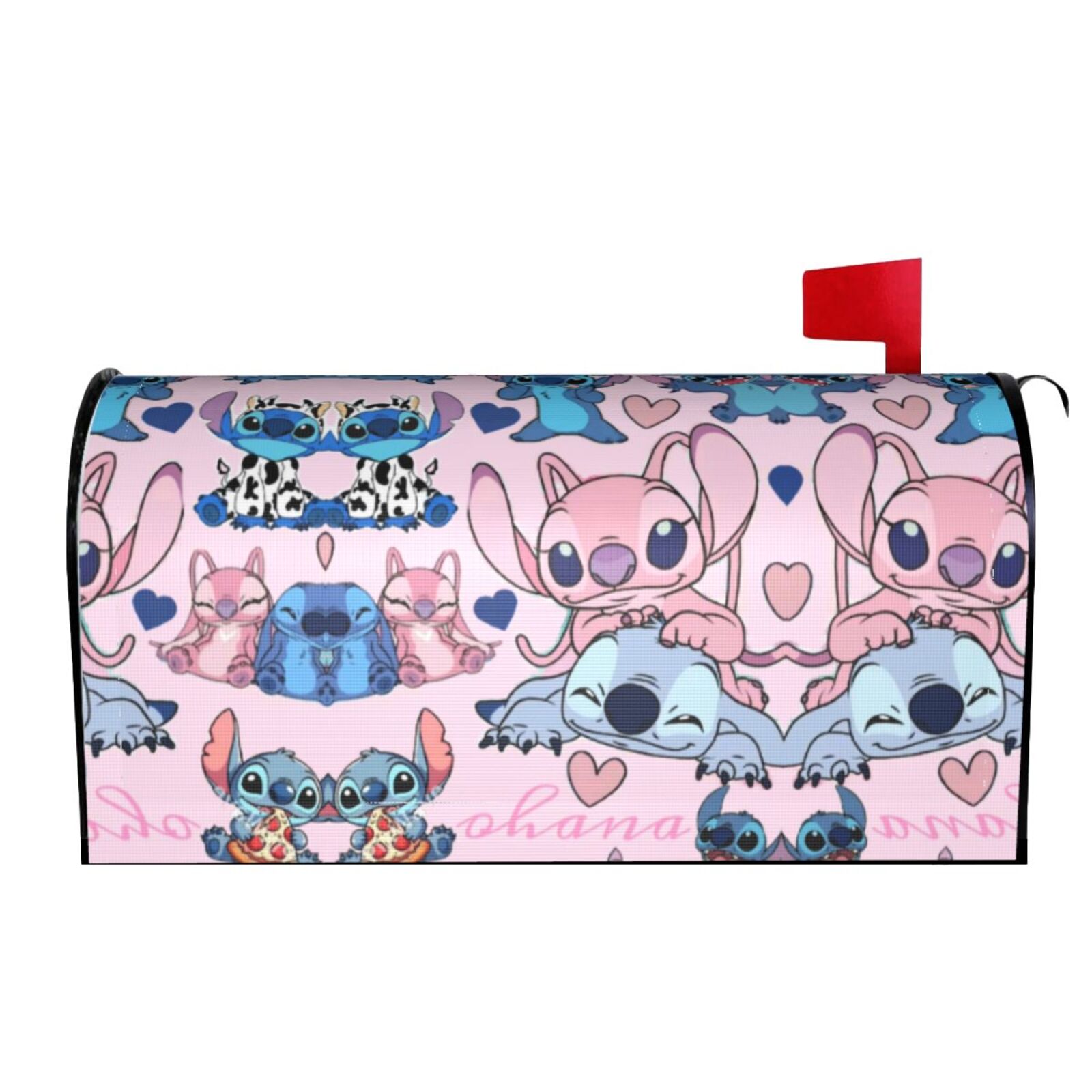 Disney Stitch And Angel Cartoon Character Mailbox Cover Magnetic ...