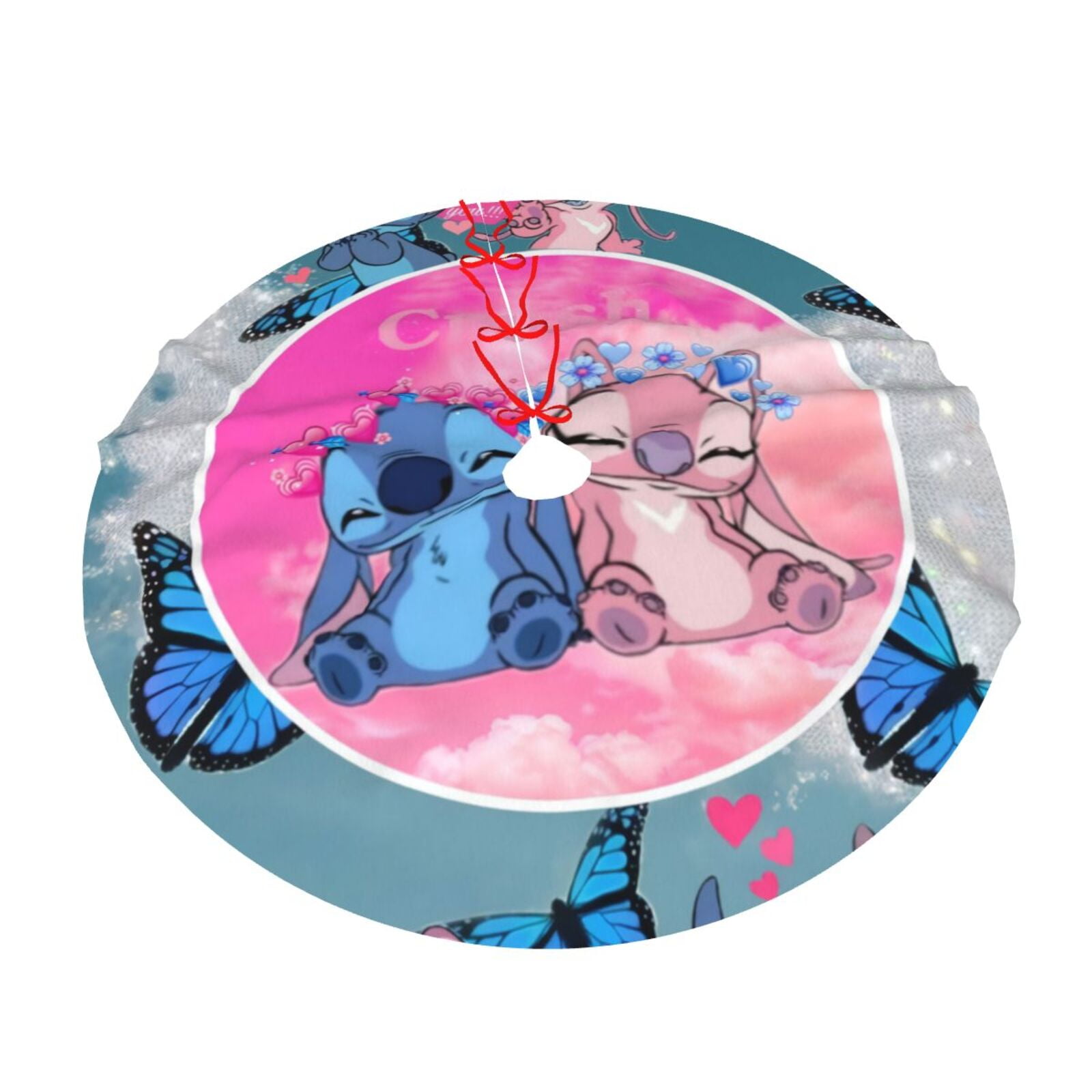 Disney&Stitch And Angel Christmas Tree Skirt,Disney&Stitch And Angel ...