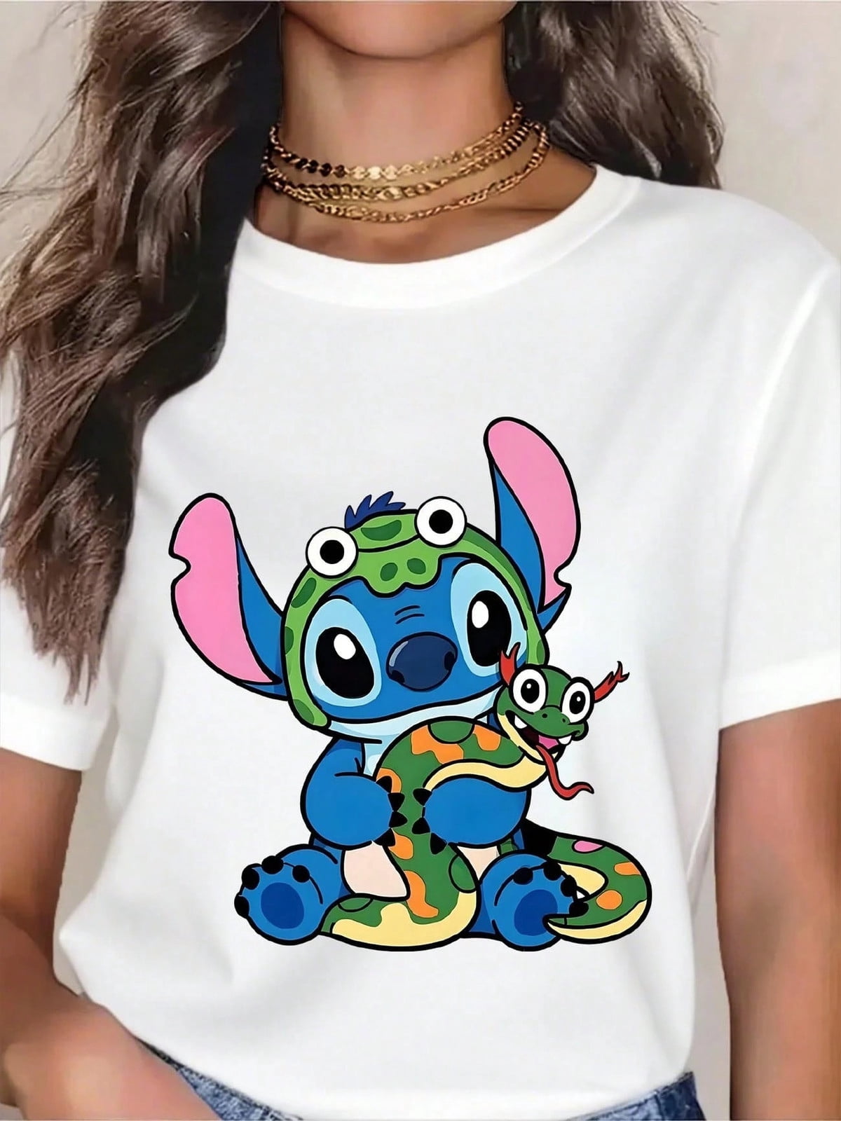 Disney Stitch And Lilo Dragon Costume Chinese New Year Festival T-shirt ...