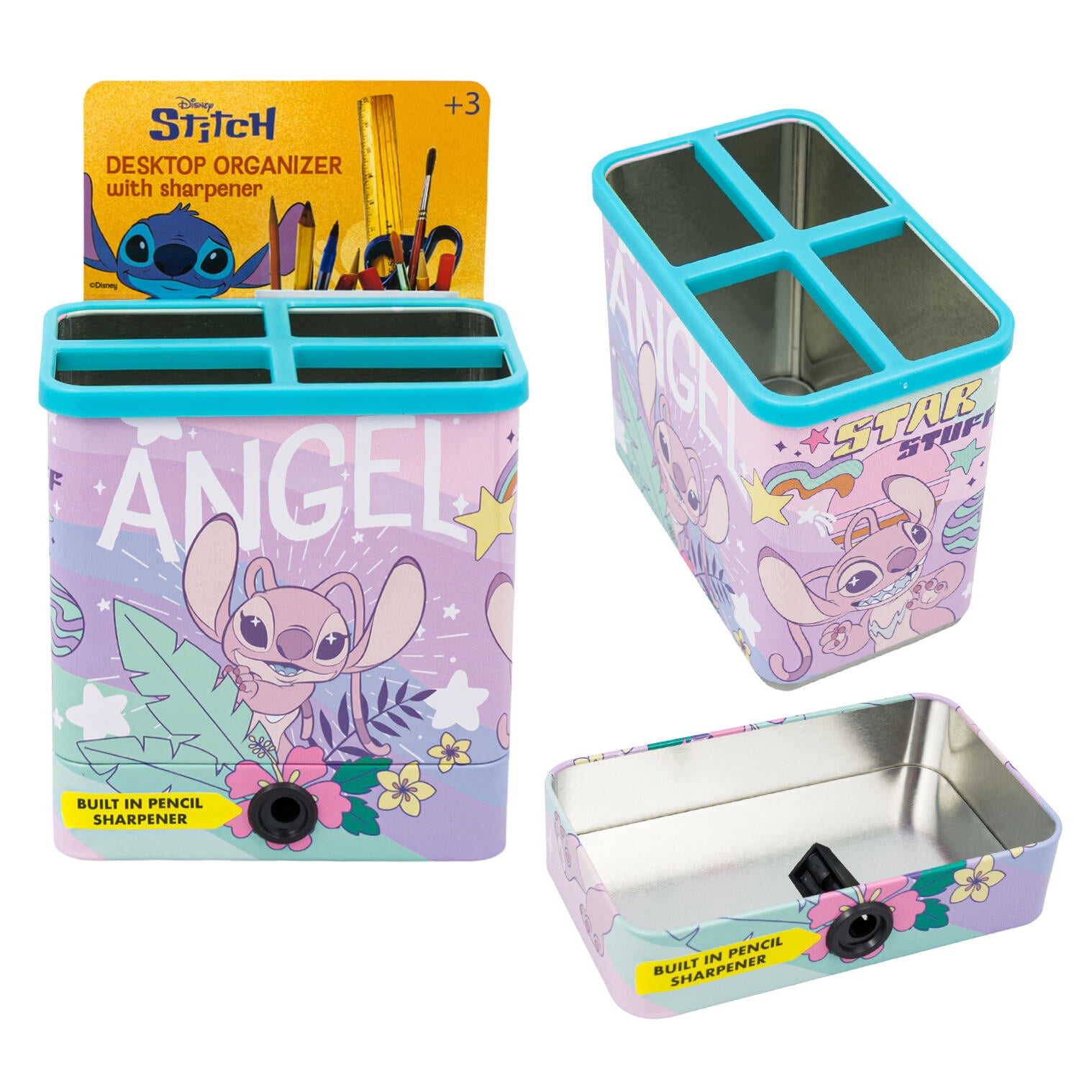 Disney Stitch Angel Desktop Organizer with Sharpener - Walmart.com