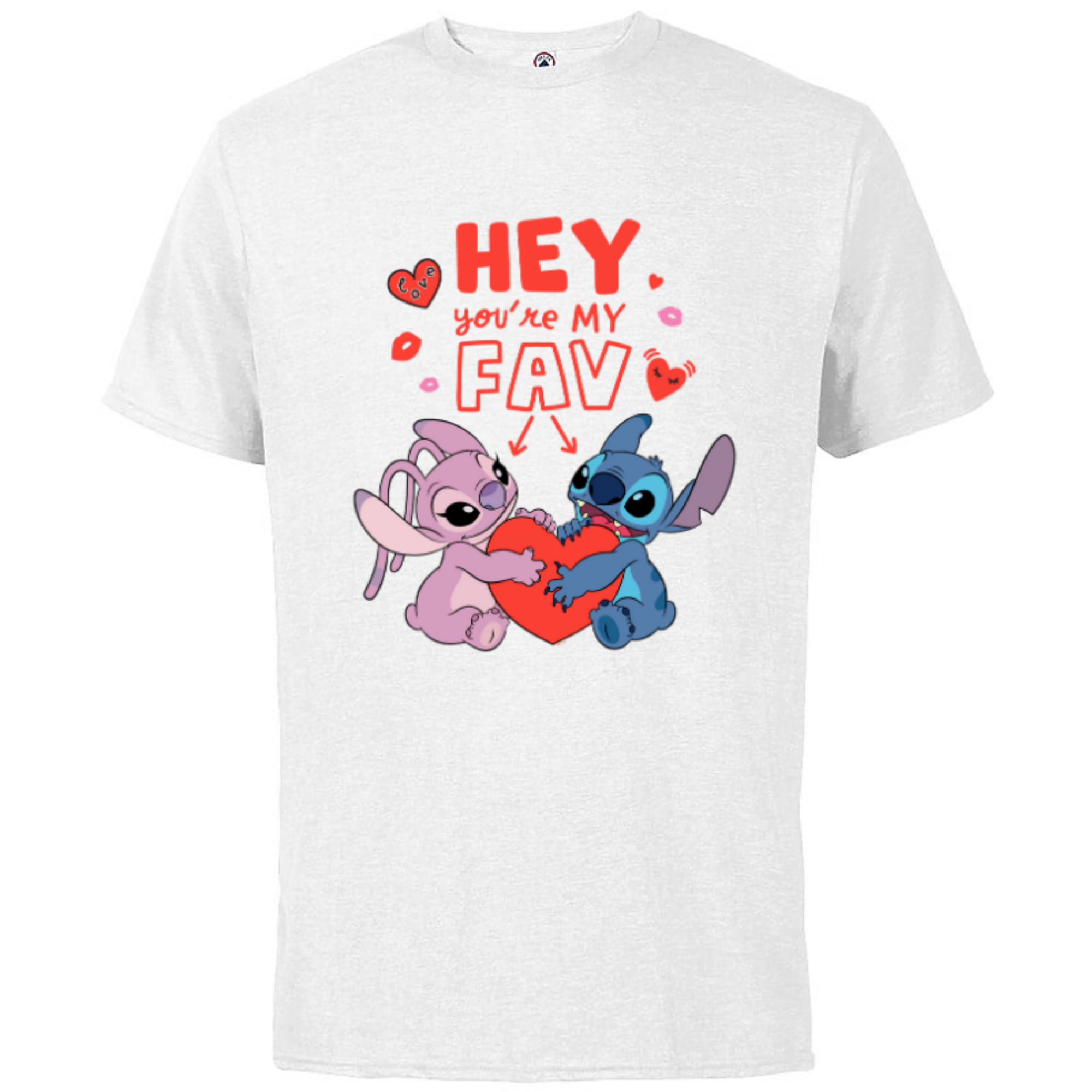 Disney Stitch & Angel Hey You’re My Fav Love Valentine’s Day - Short ...