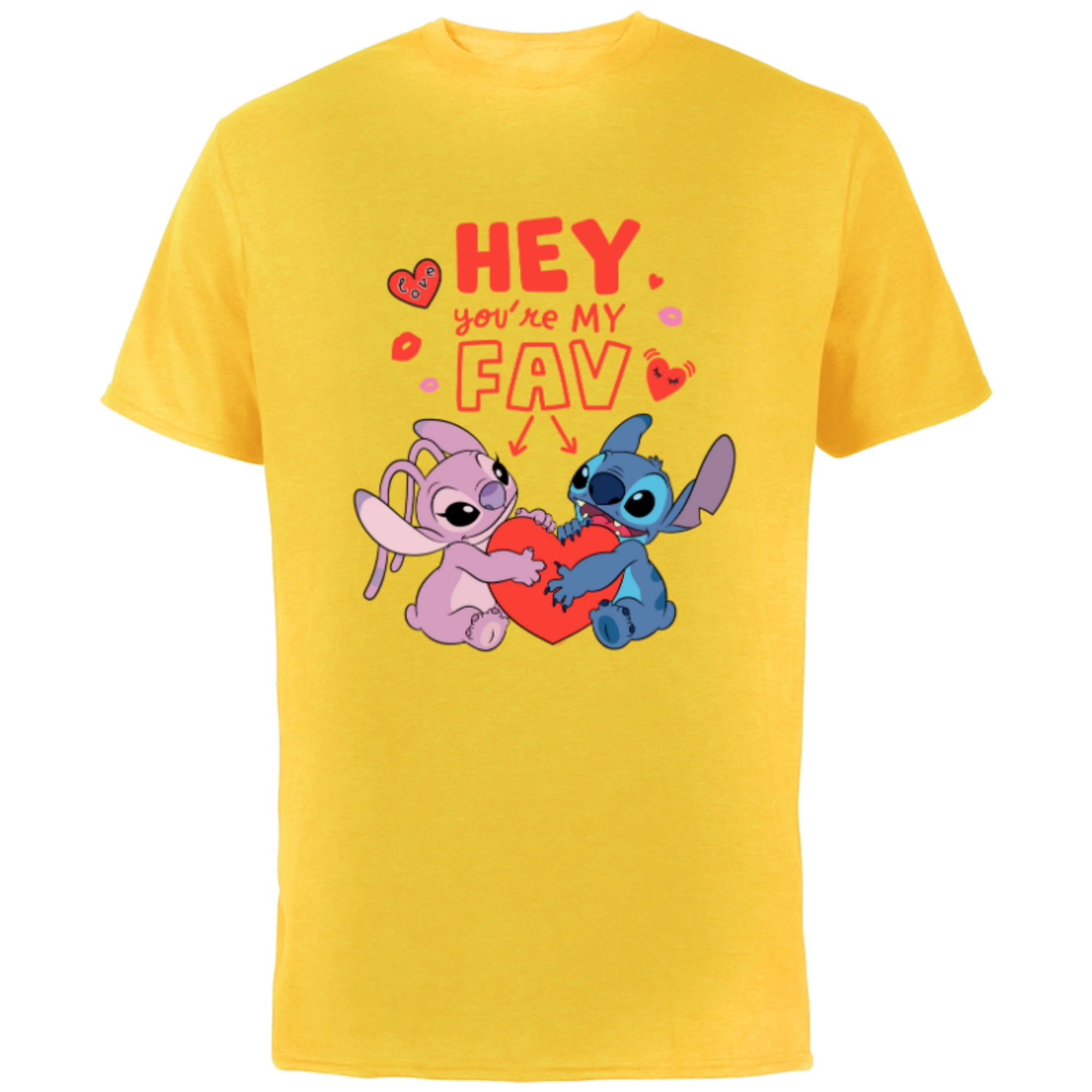Disney Stitch & Angel Hey You’re My Fav Love Valentine’s Day - Short ...