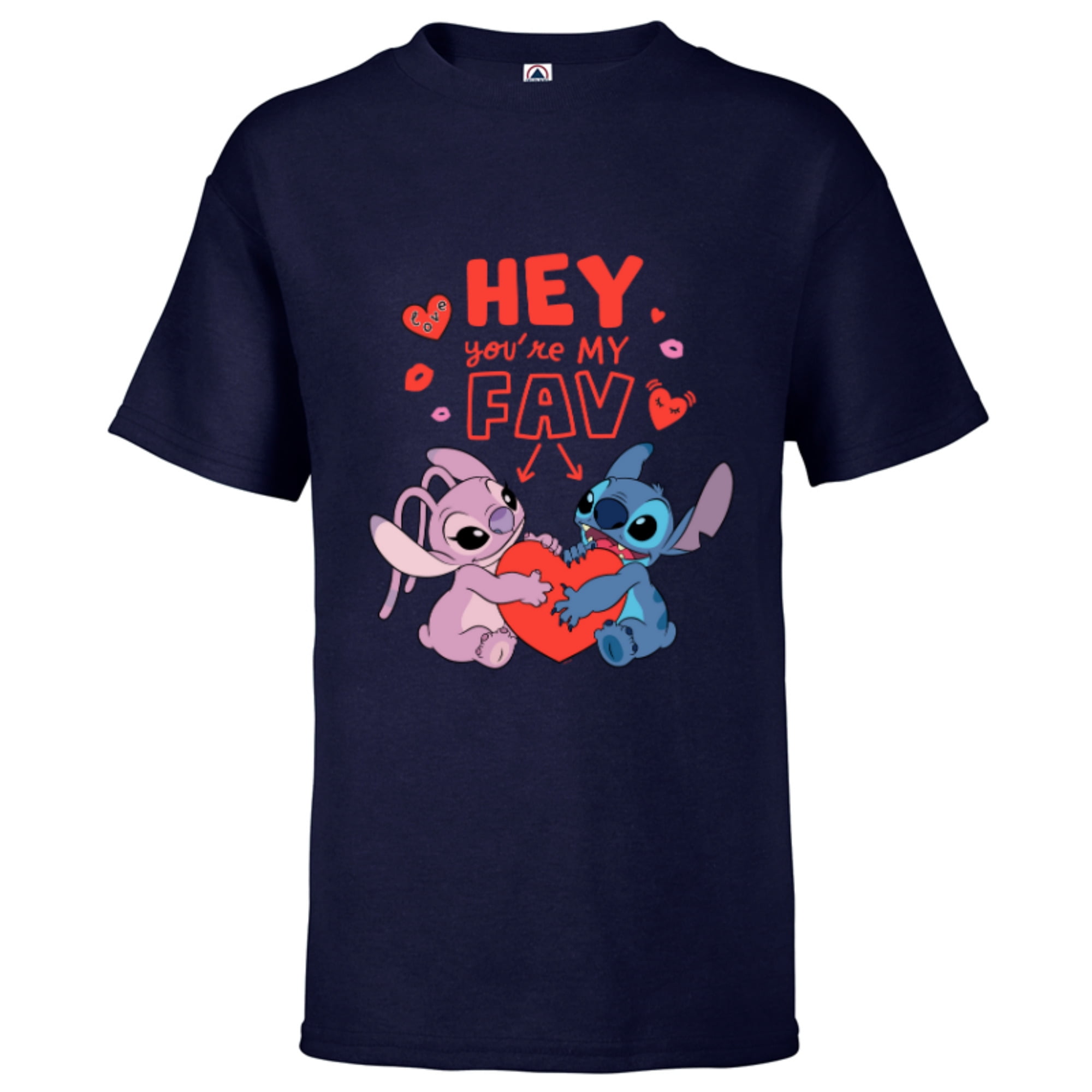 Disney Stitch & Angel Hey You’re My Fav Love Valentine’s Day - Short ...
