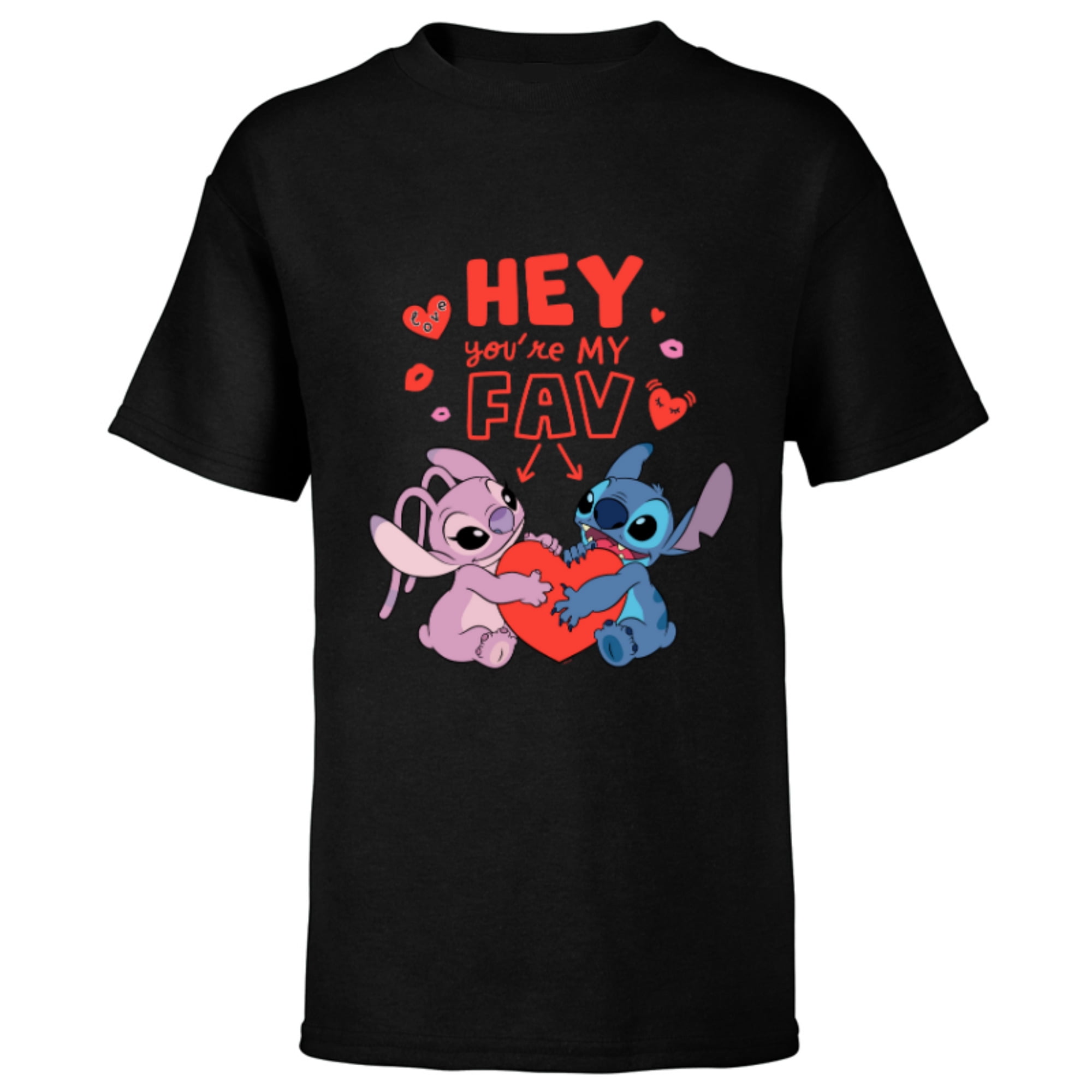 Disney Stitch & Angel Hey You’re My Fav Love Valentine’s Day - Short ...