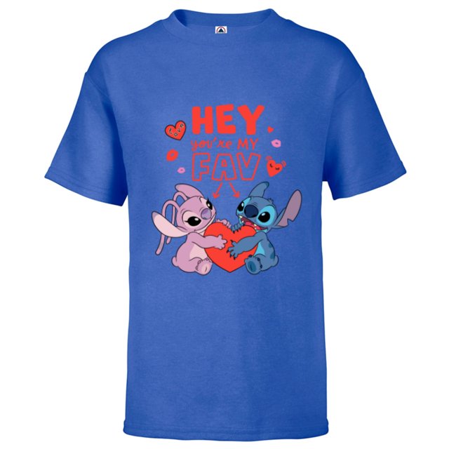 Disney Stitch & Angel Hey You’re My Fav Love Valentine’s Day - Short ...