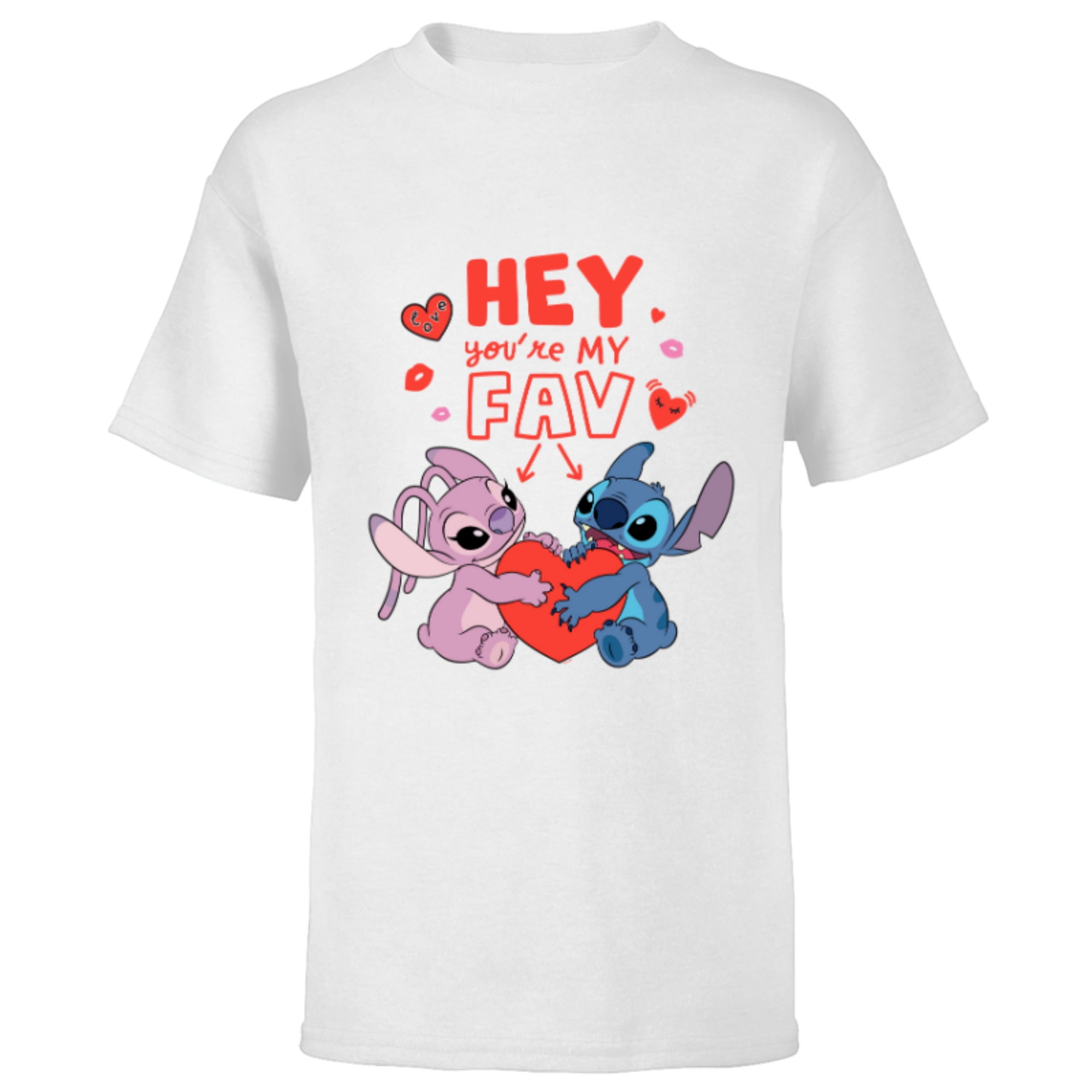 Disney Stitch & Angel Hey You’re My Fav Love Valentine’s Day - Short ...