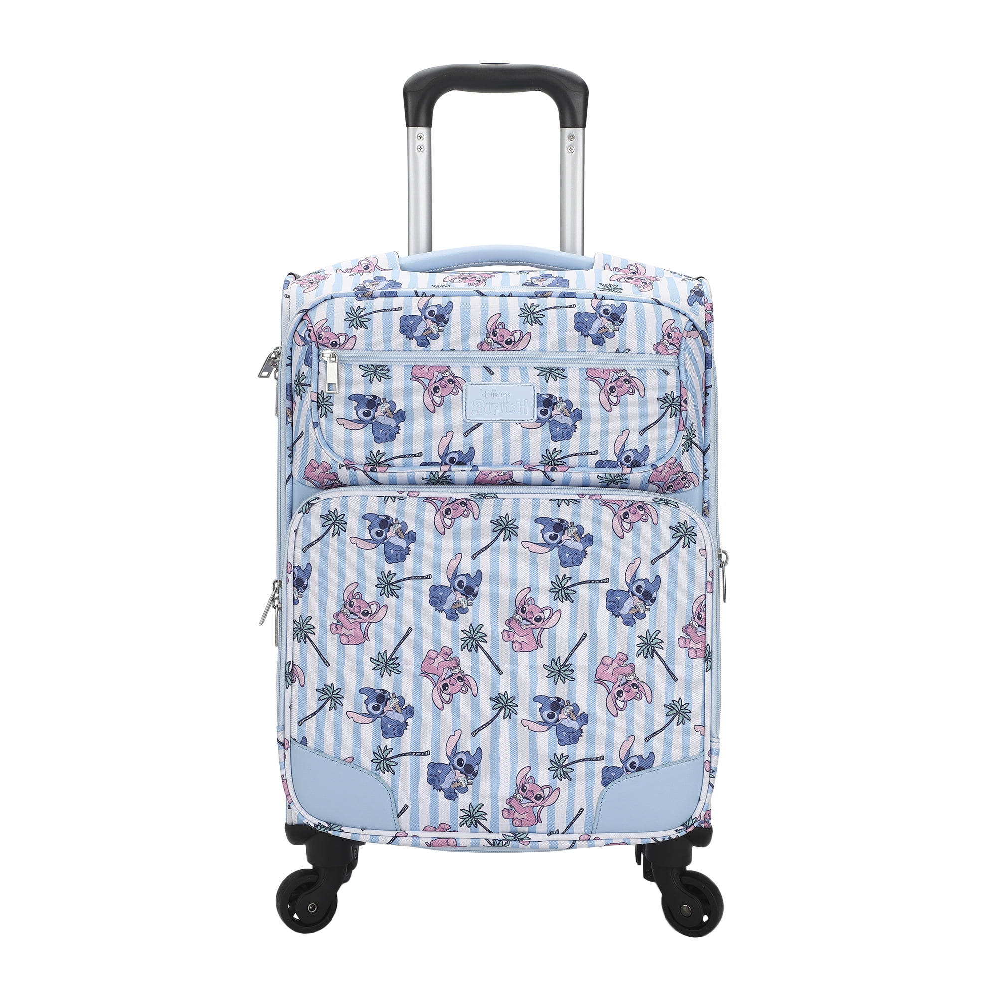 Disney Stitch & Angel Ice Cream Blue 20" Adult Softside Rolling Luggage ...