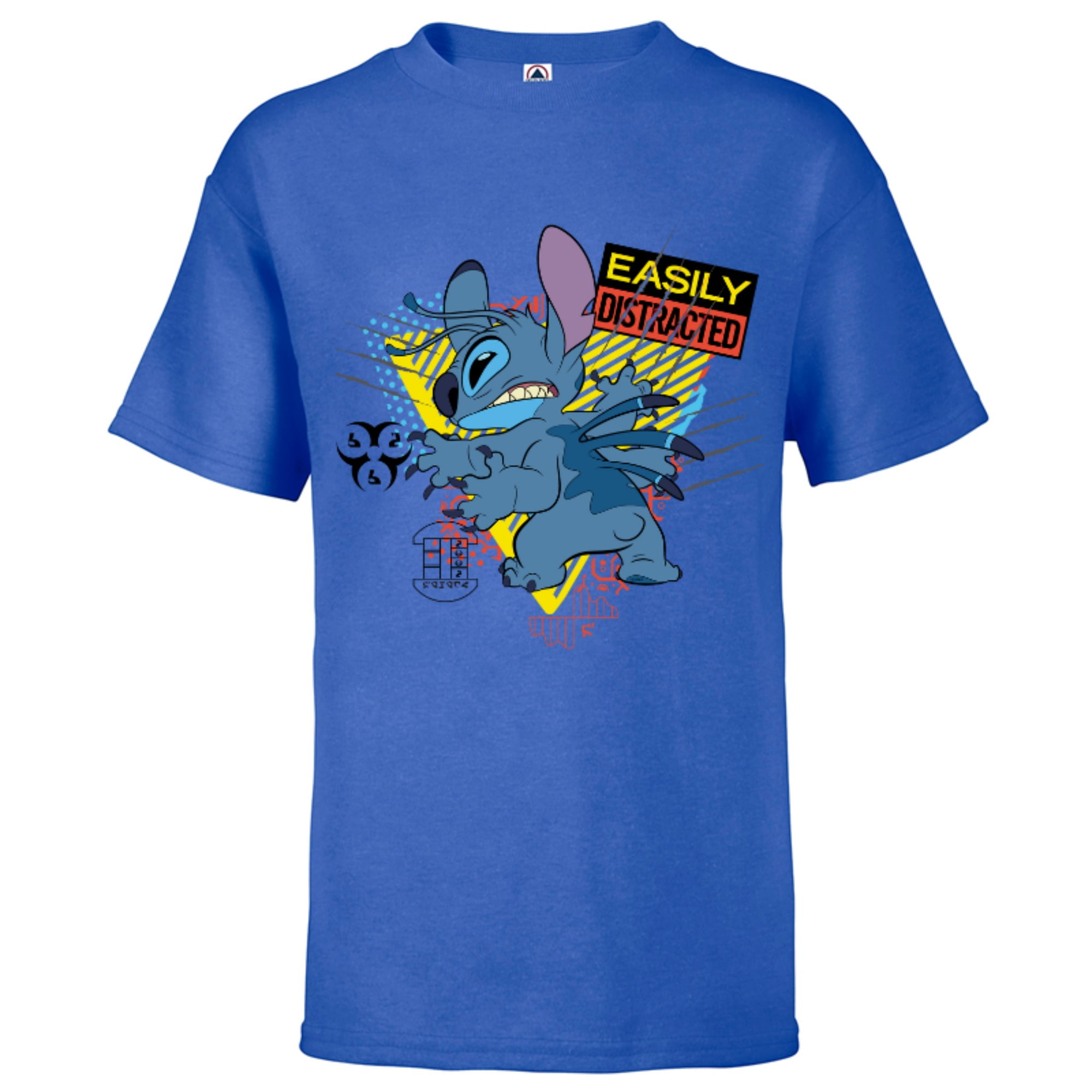 Disney Stitch Angry and Easily Distracted - Short Sleeve T-Shirt for ...