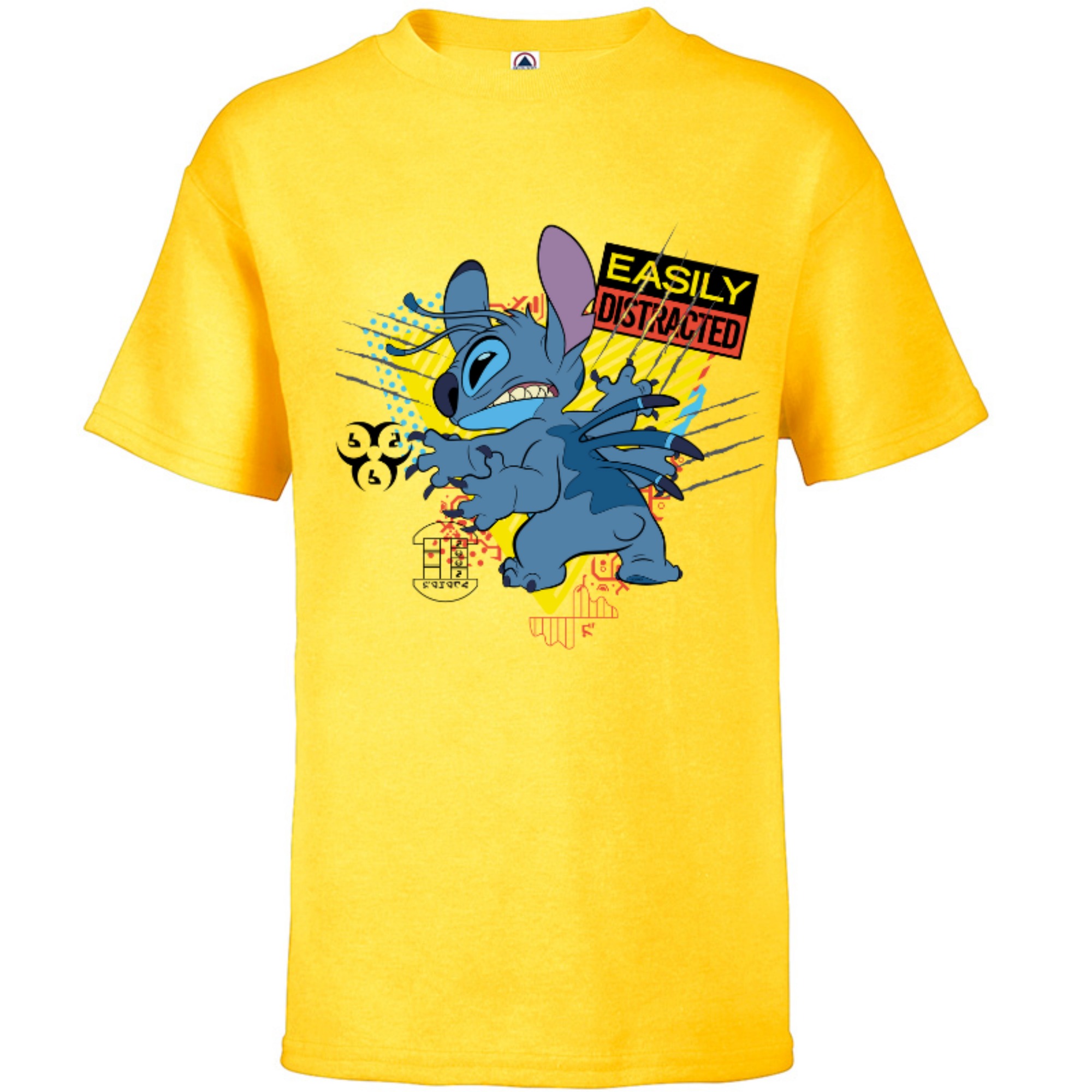 Disney Stitch Angry and Easily Distracted - Short Sleeve T-Shirt for ...