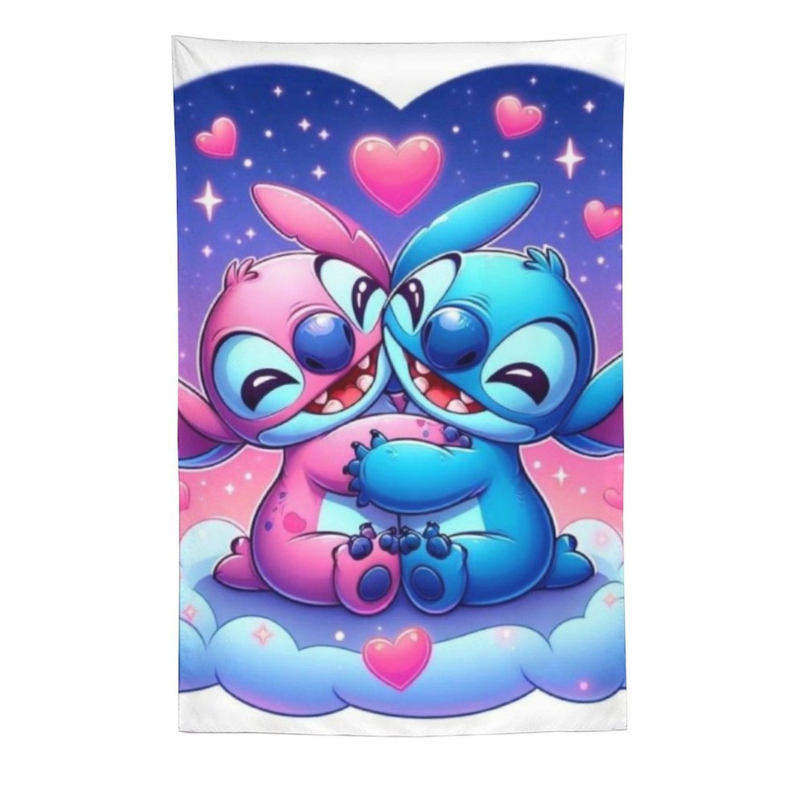 Disney Stitch Anime Tapestry, Wall Art Whimsical Wall Hanging for ...