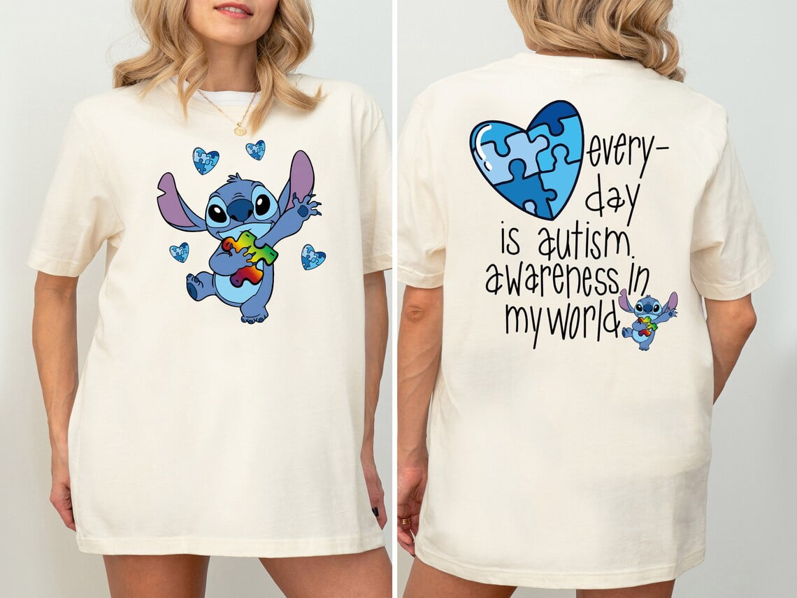 Disney Stitch Autism Shirt, Autism Month Shirt, Every Day is Autism ...