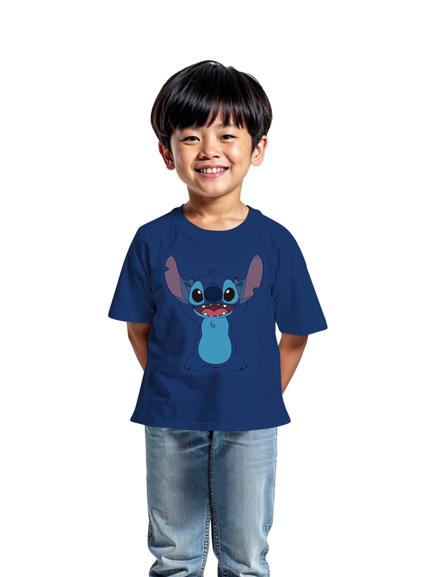 Disney Stitch Boys Short Sleeve Belly Graphic Costume T-Shirt, Sizes 4 ...