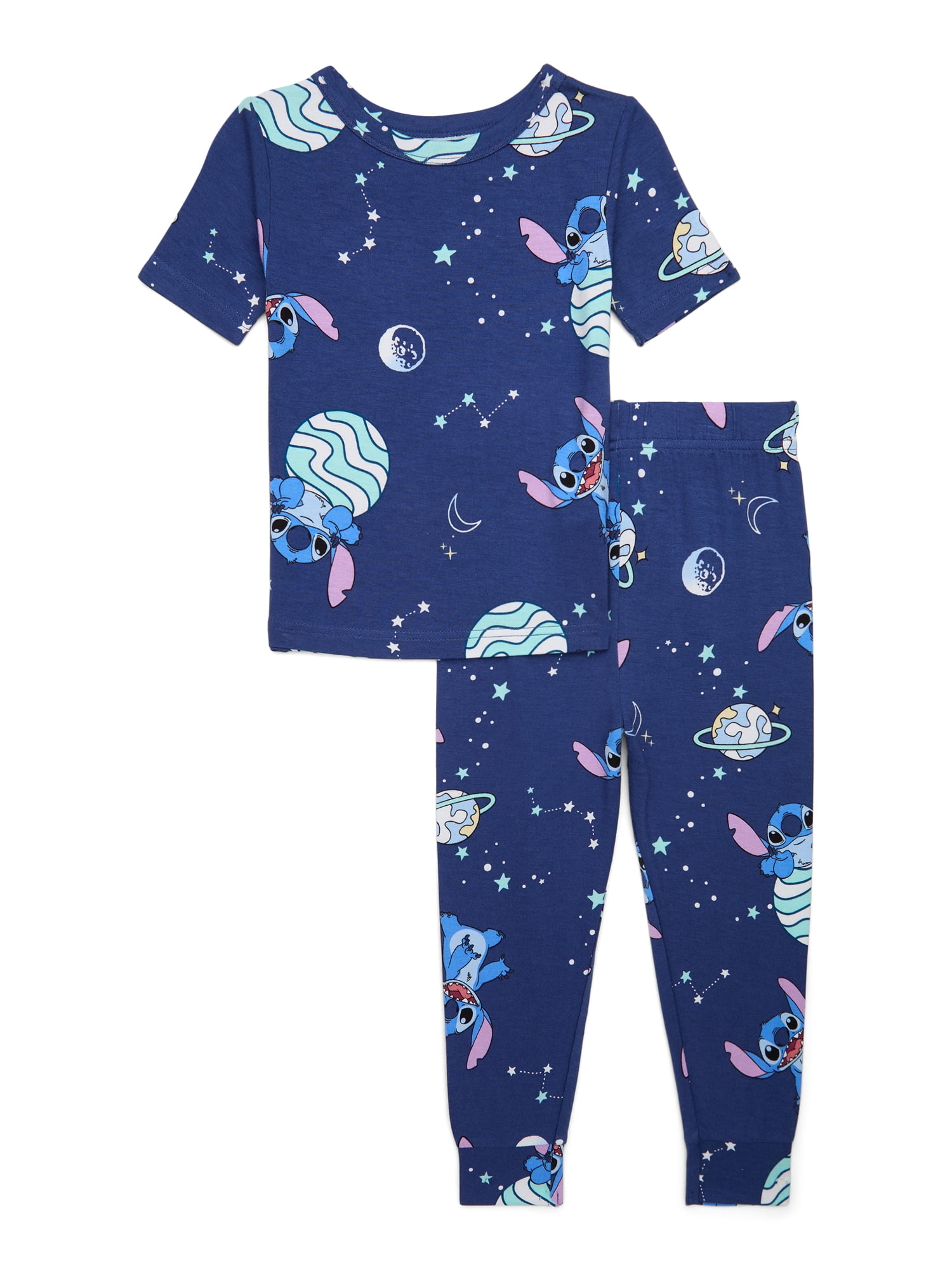 Disney Stitch Graphic Pajama Set - 2-Piece Sleepwear - Walmart.com