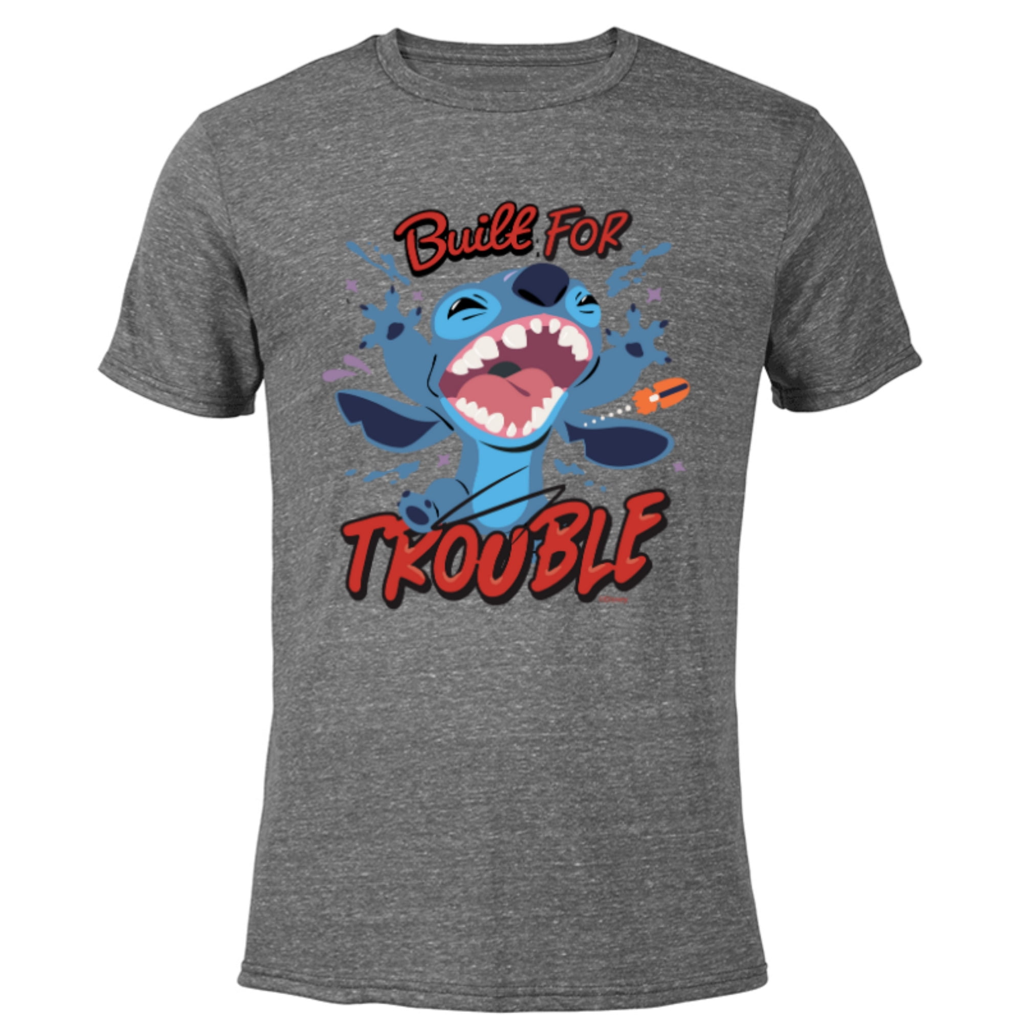 Disney Stitch Built for Trouble - Short Sleeve Blended T-Shirt for ...
