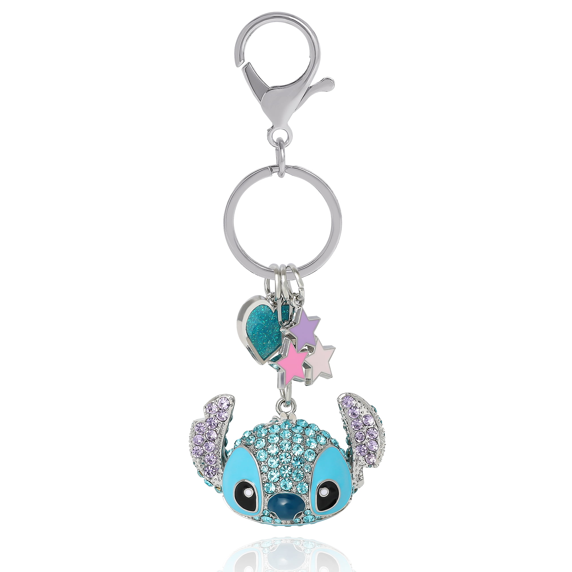 Disney Stitch Crystal Cluster Pavé Bag Charm Keychain – Officially ...