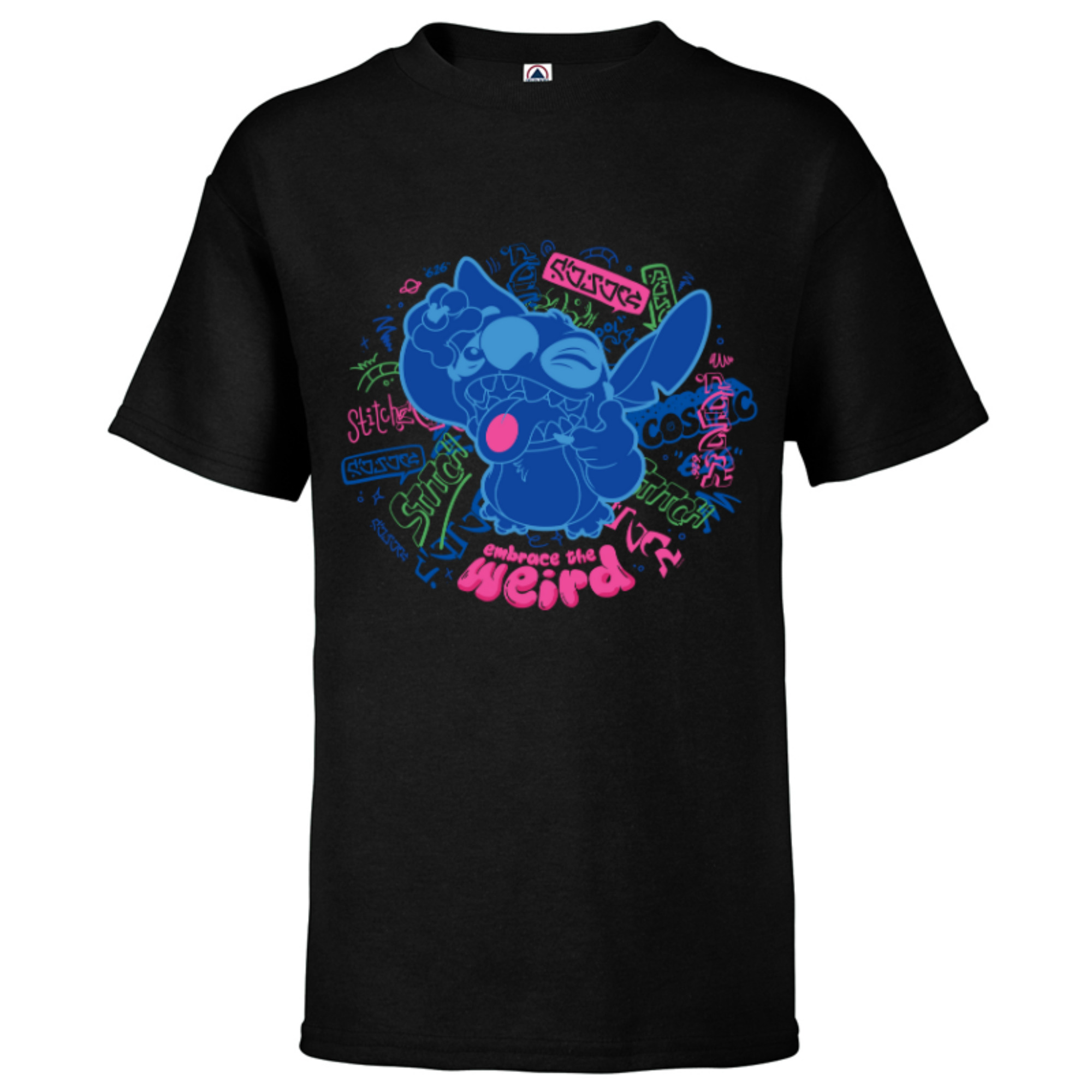 Disney Stitch Embrace the Weird Freestyle Alien Street Tags- Short ...